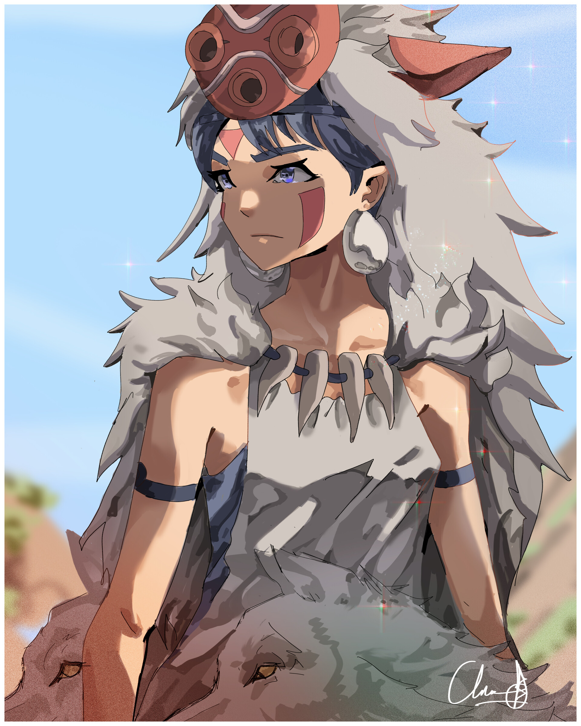 ArtStation - Princess Mononoke.