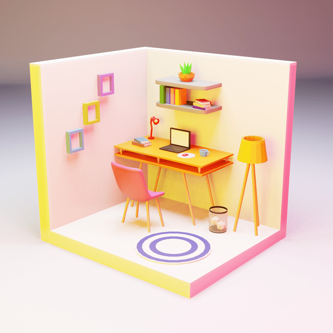 ArtStation - 3D Room Modeling