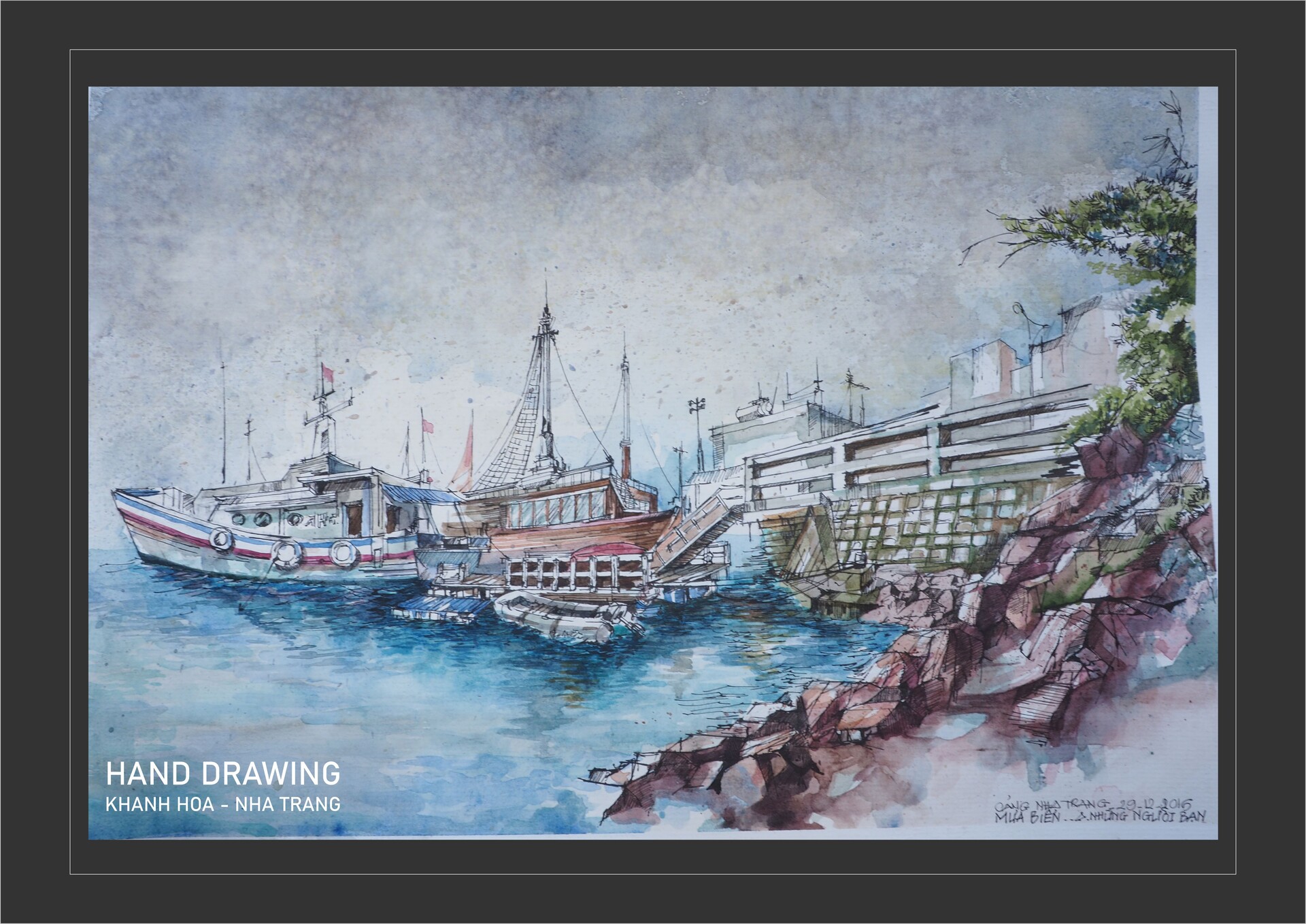 ArtStation - NHA TRANG - VIETNAM -Water Color Sketch