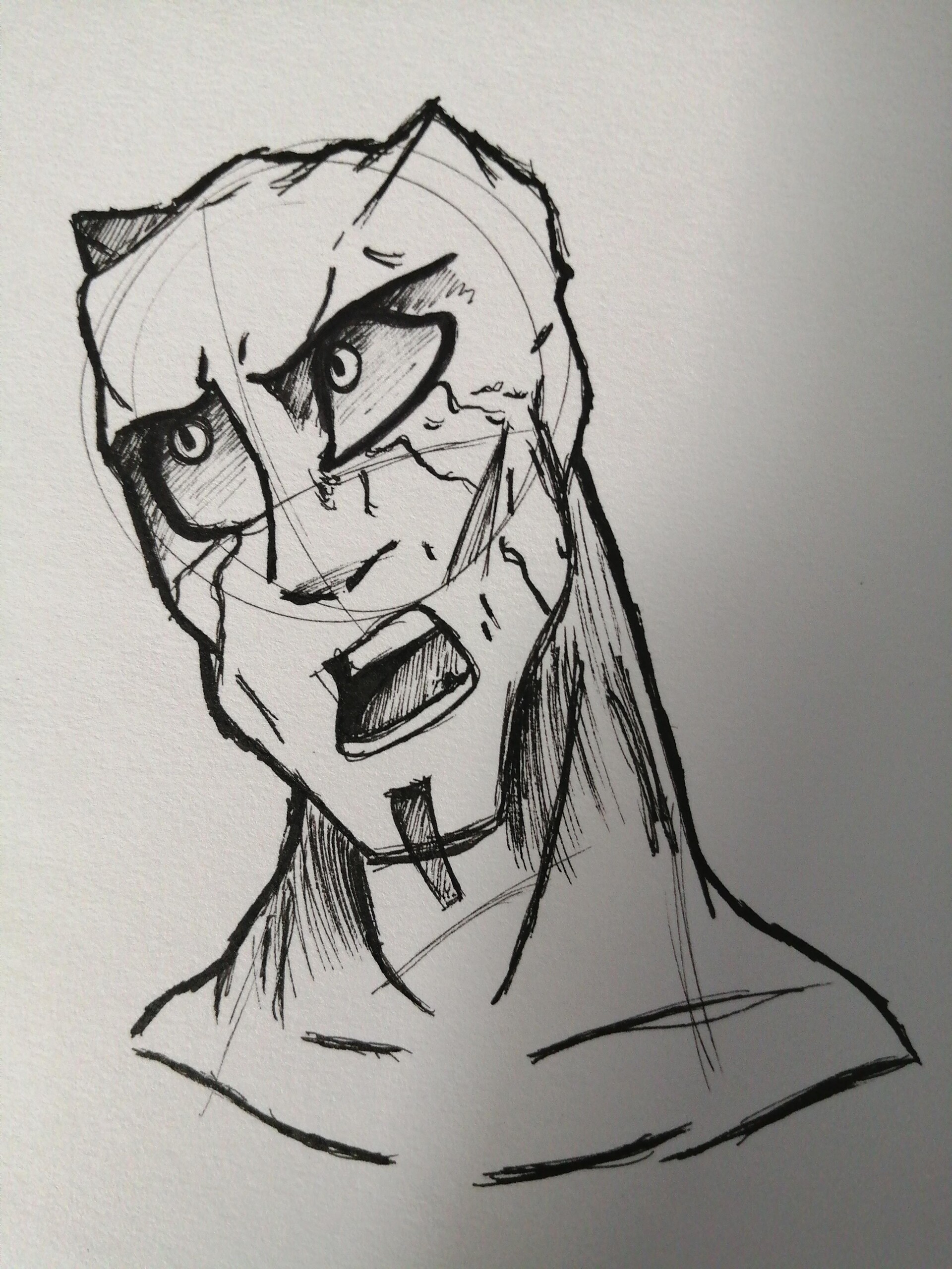 ArtStation - Angry Rock Man | Ink Practice #1