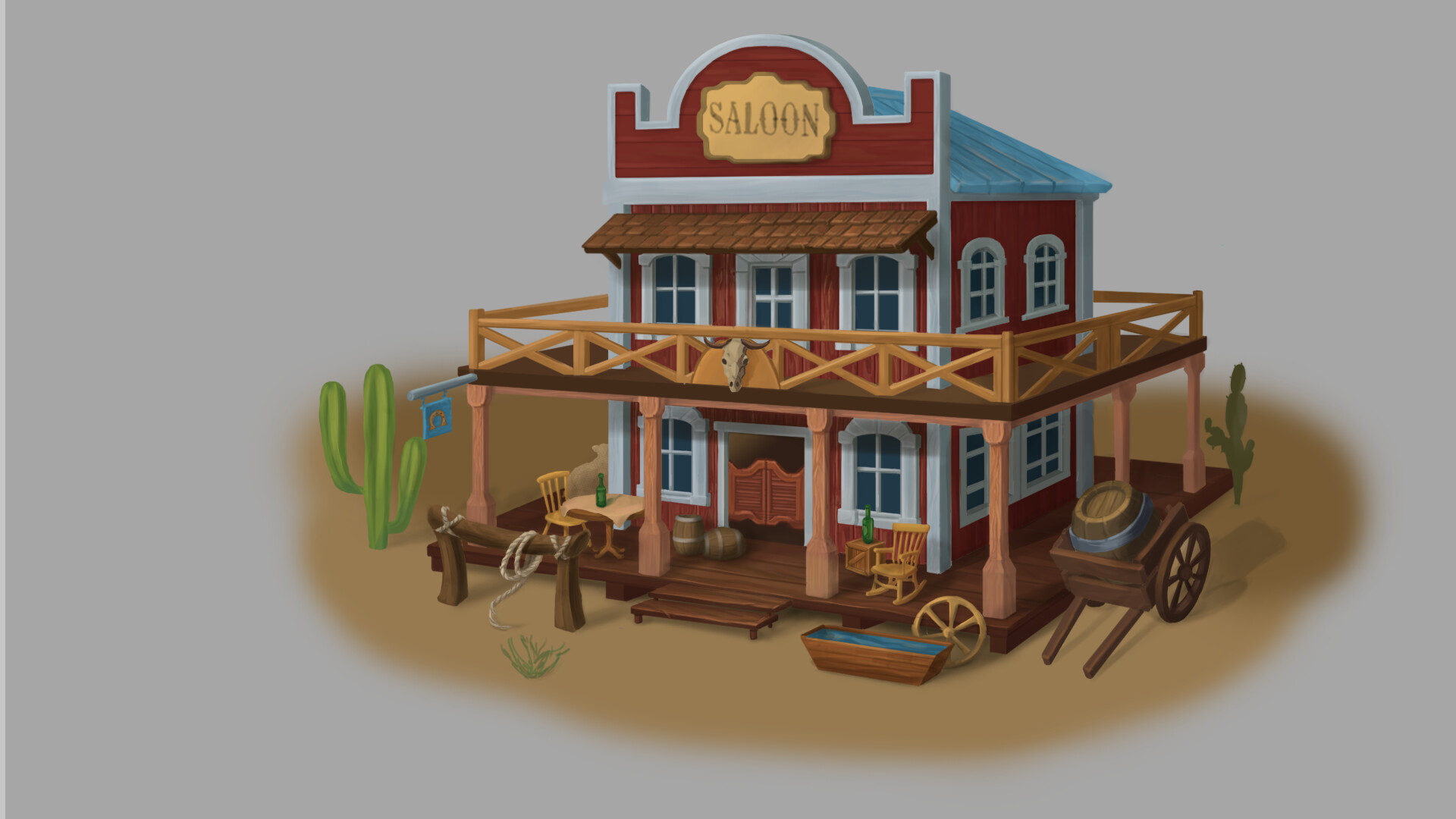 ArtStation - Салун (saloon)