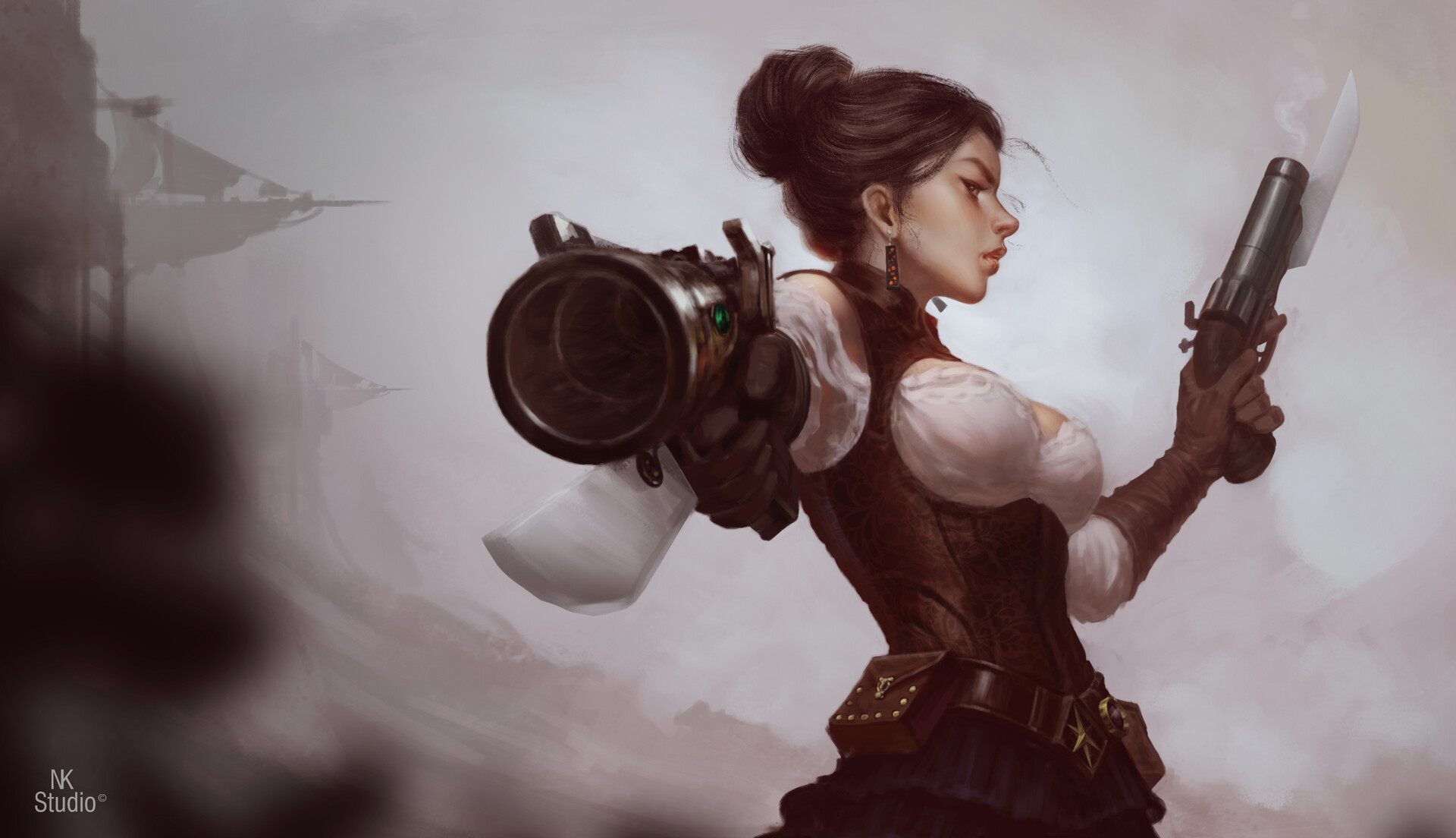 Miss Pirate by NK Studio : r/ImaginarySteampunk