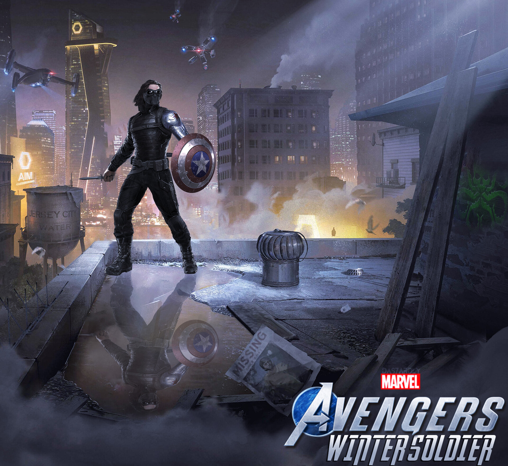 ArtStation - Marvel's Avengers Winter Soldier Fan Poster