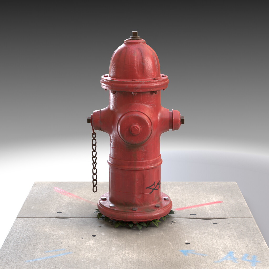 ArtStation - Fire Hydrant Texturing
