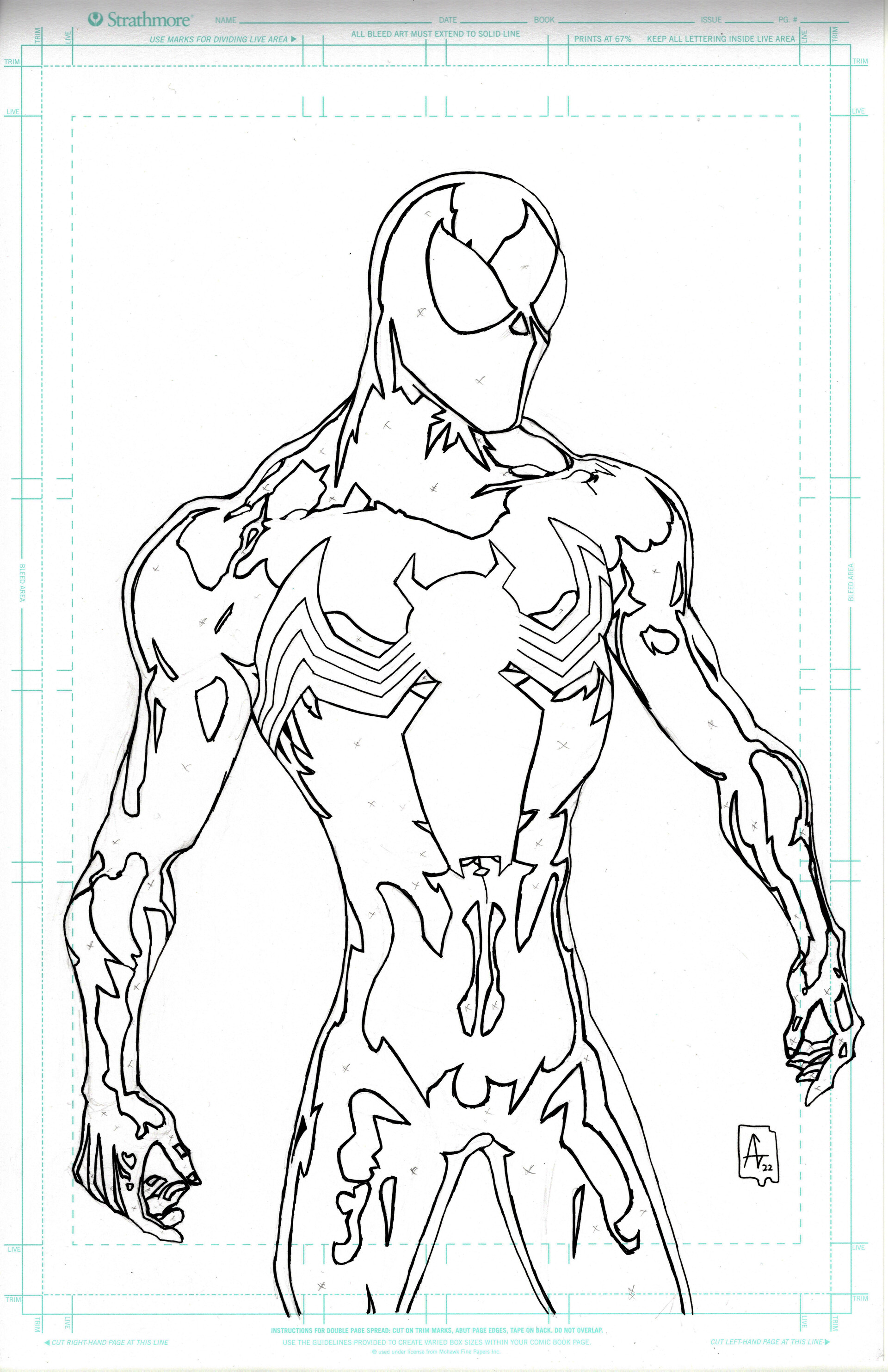 black suited spiderman coloring pages