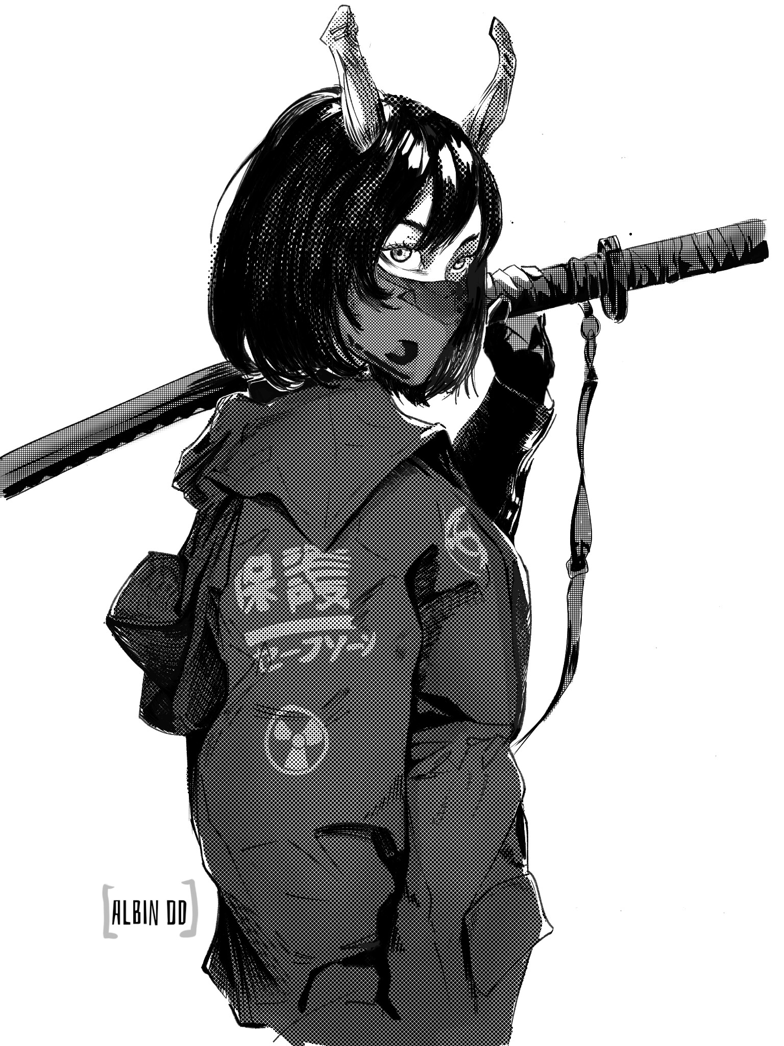 ArtStation - Cyberpunk Swordsman