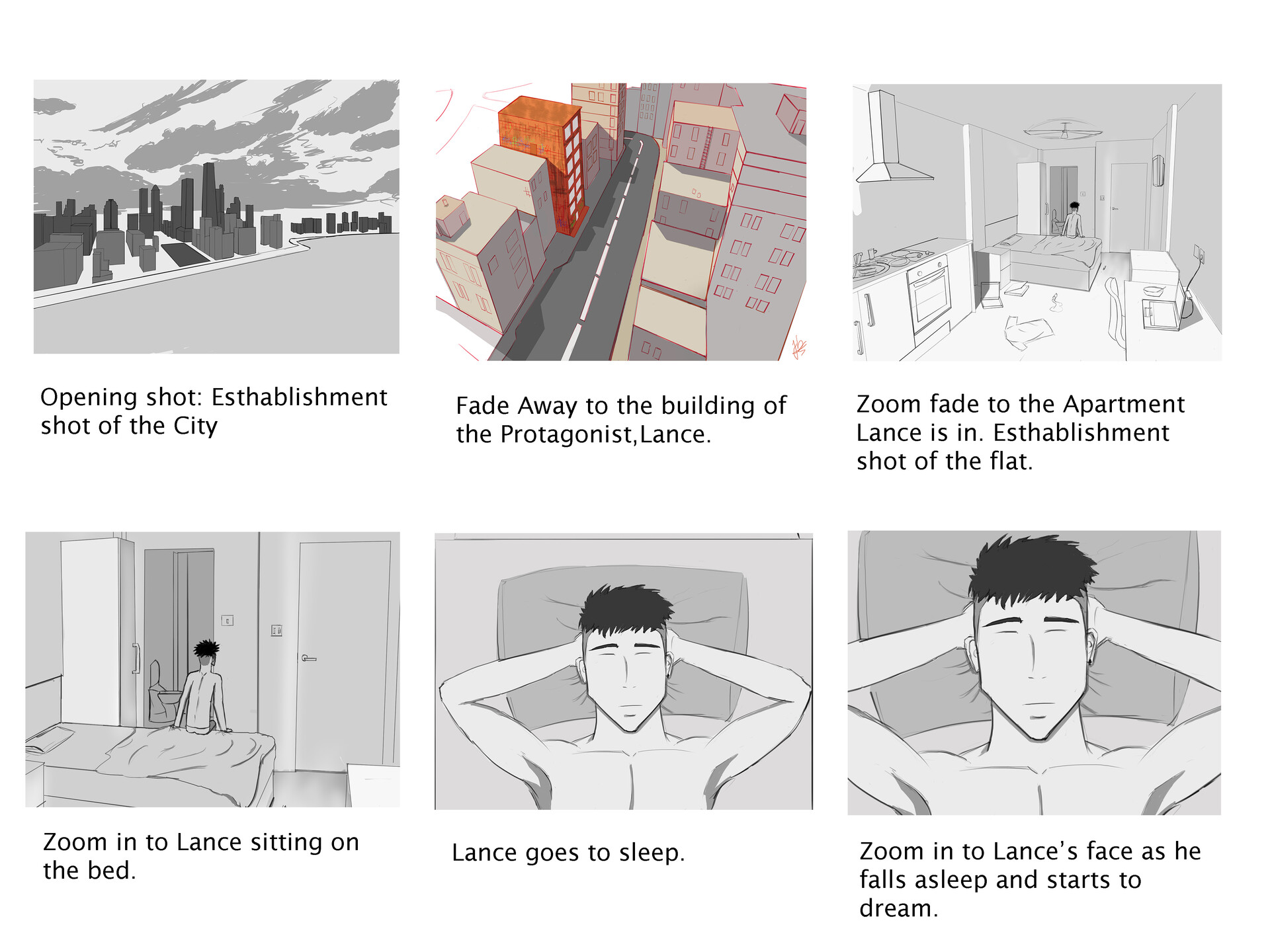 ArtStation - Storyboard for my Script, 'Quietus'