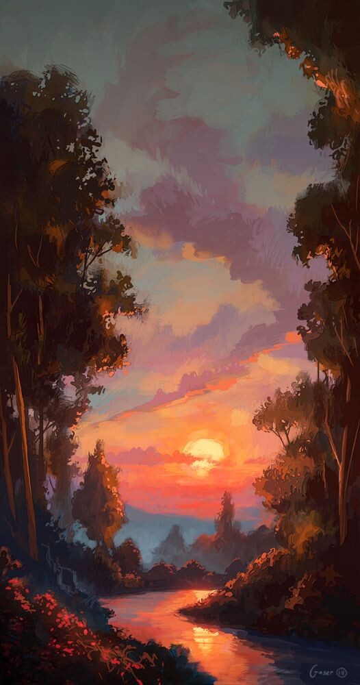 ArtStation - Evening painting