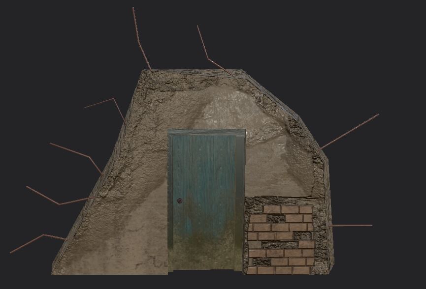 ArtStation - Abandon wall with a door