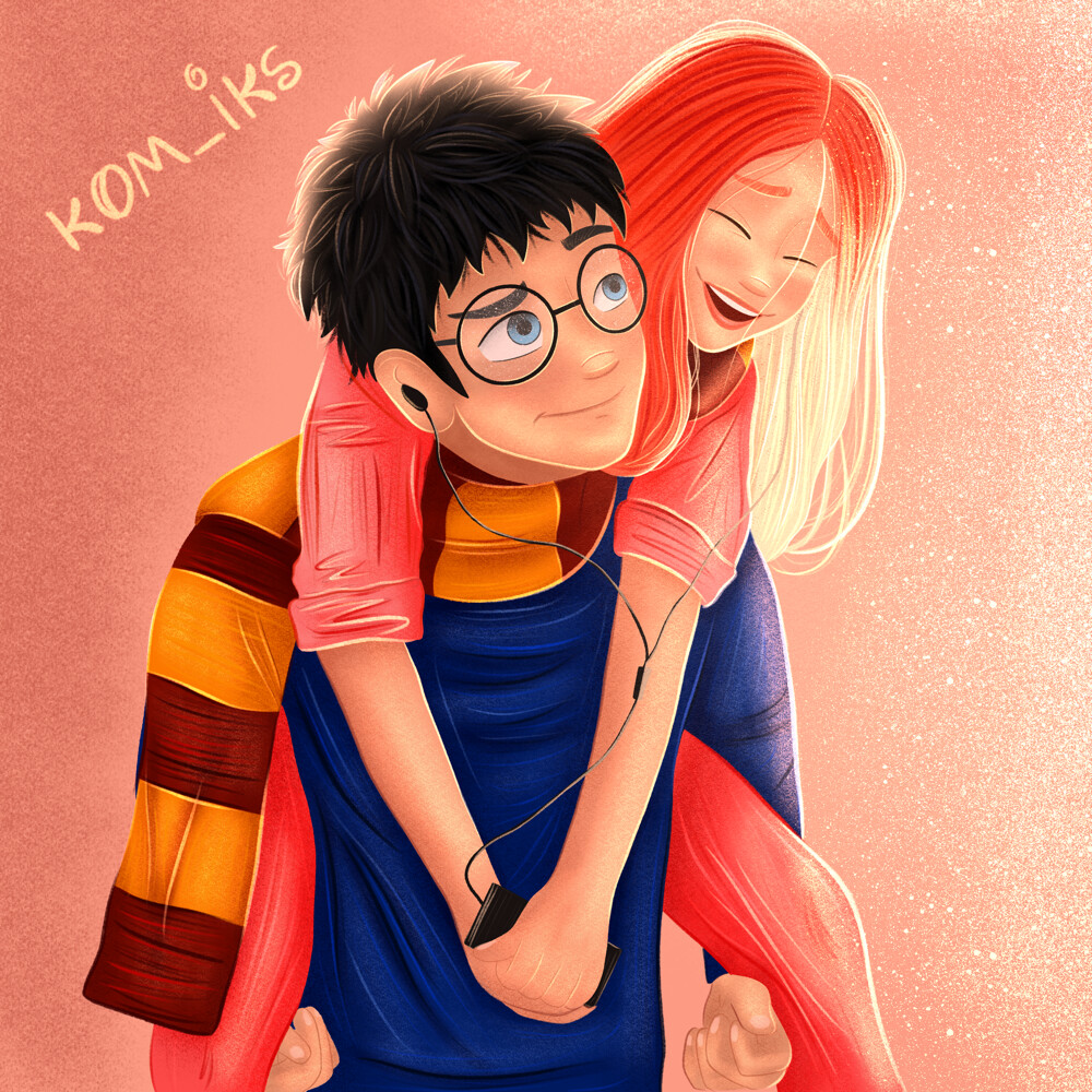 how to draw harry potter and ginny weasley