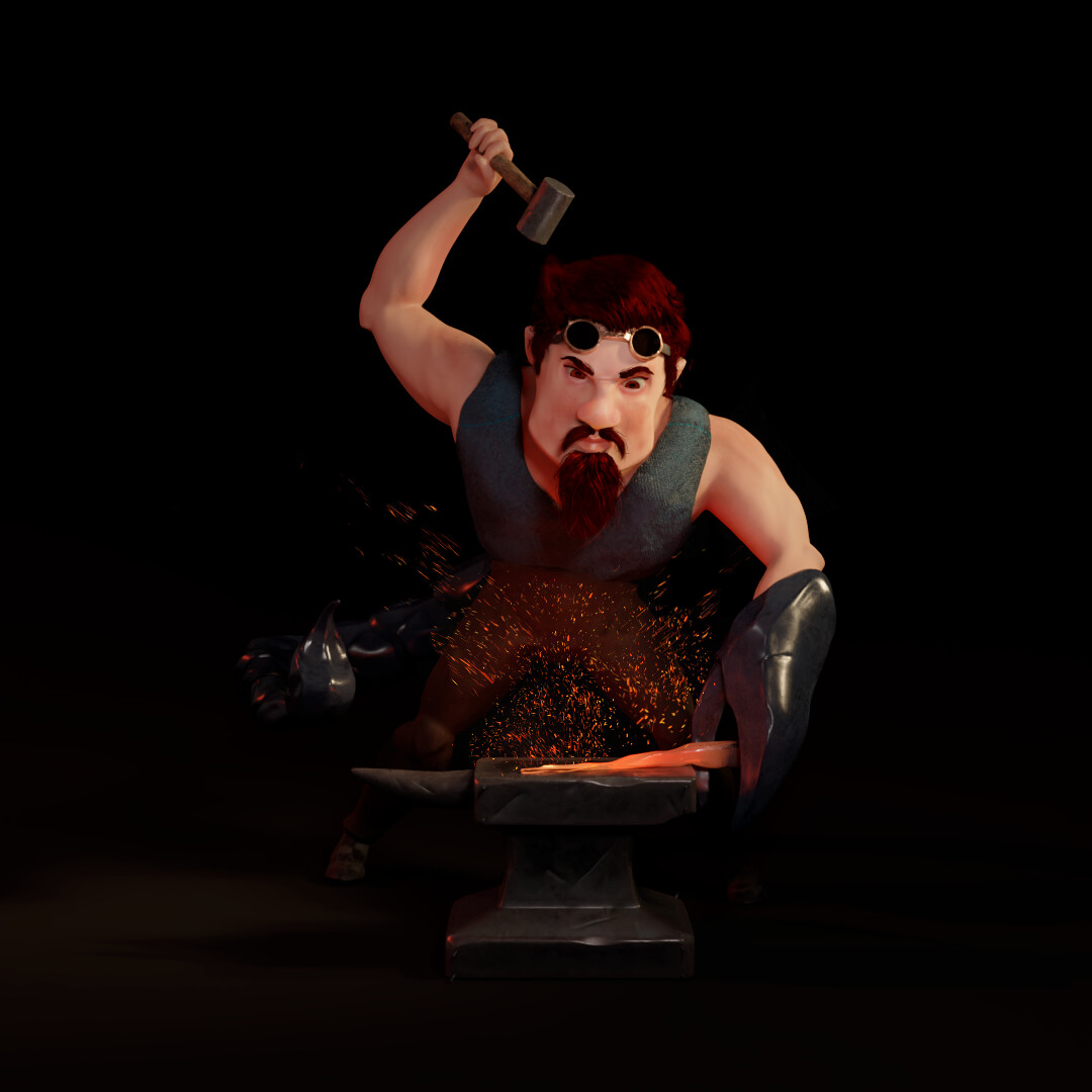 ArtStation - dwarf - blacksmith - scorpion