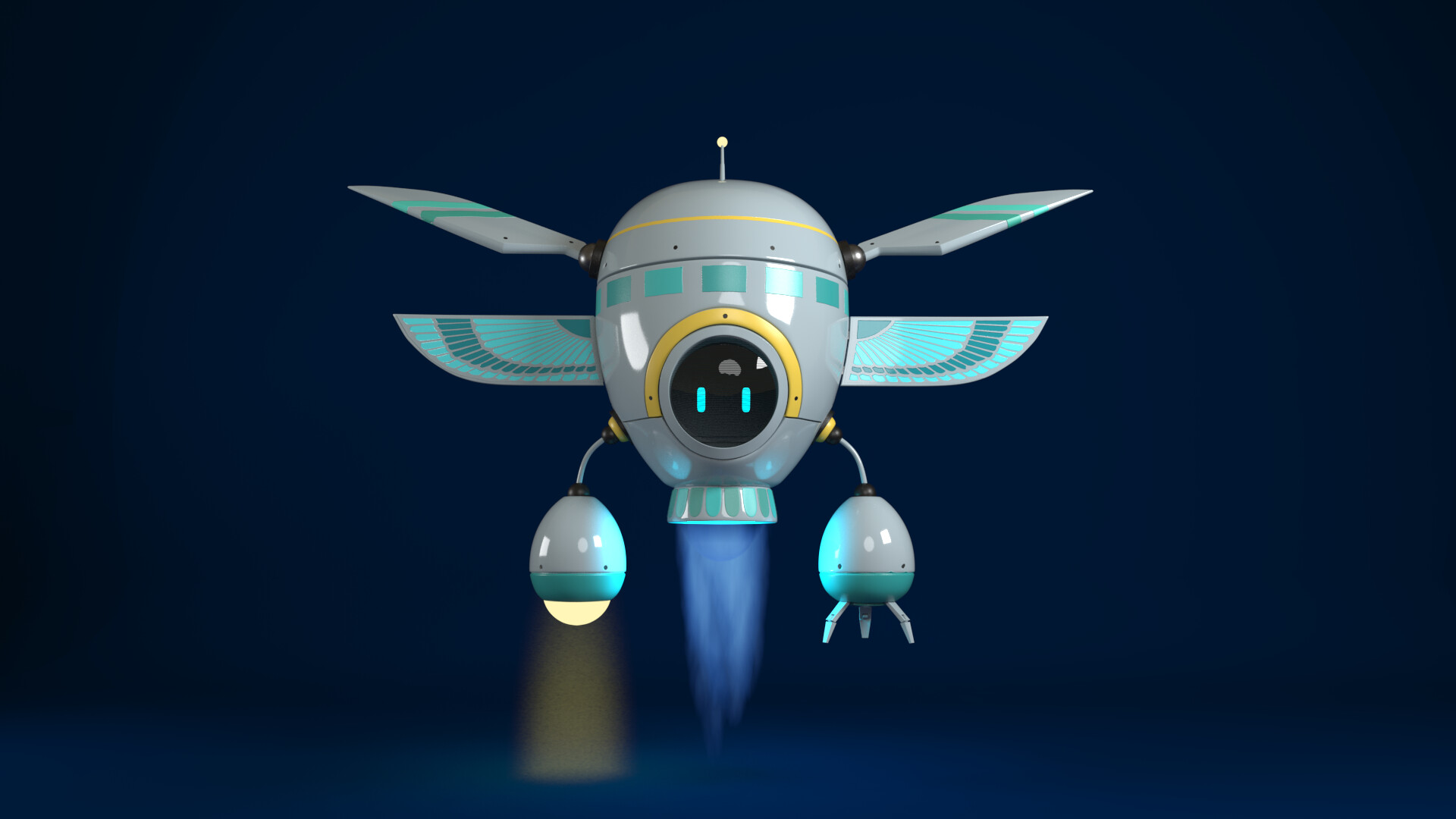 ArtStation - 3D Egyptian Robot ( Atoum ).