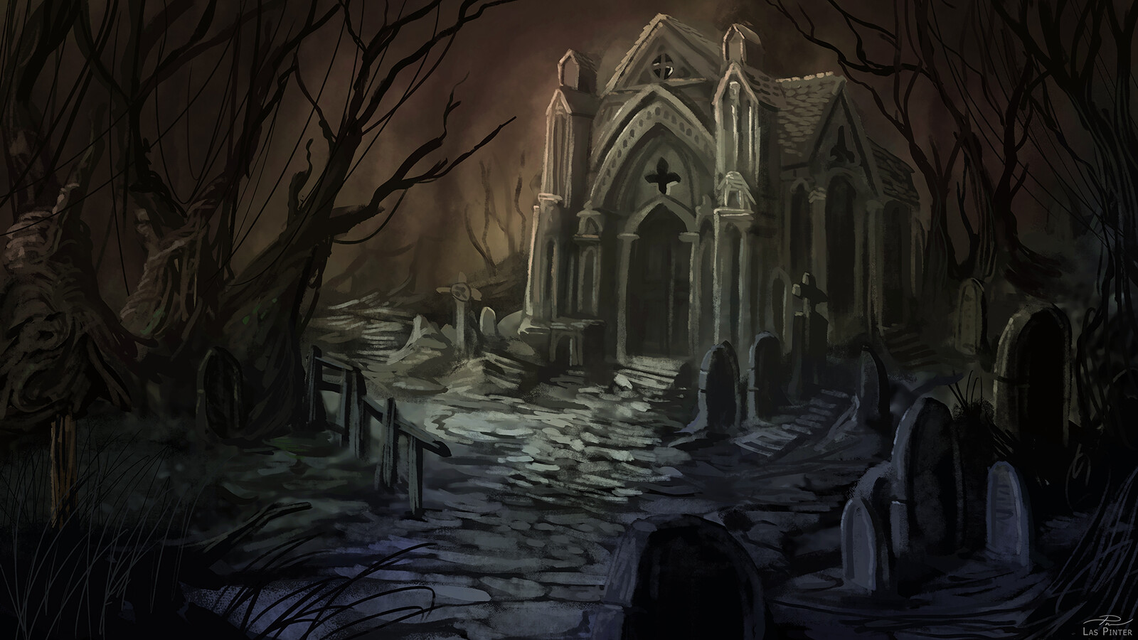 Laszlo Pinter (Las Pinter) - Forest Shrine - Commission