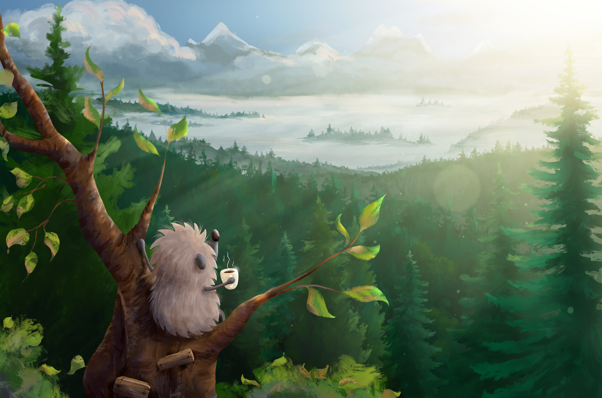 ArtStation - On the tree top