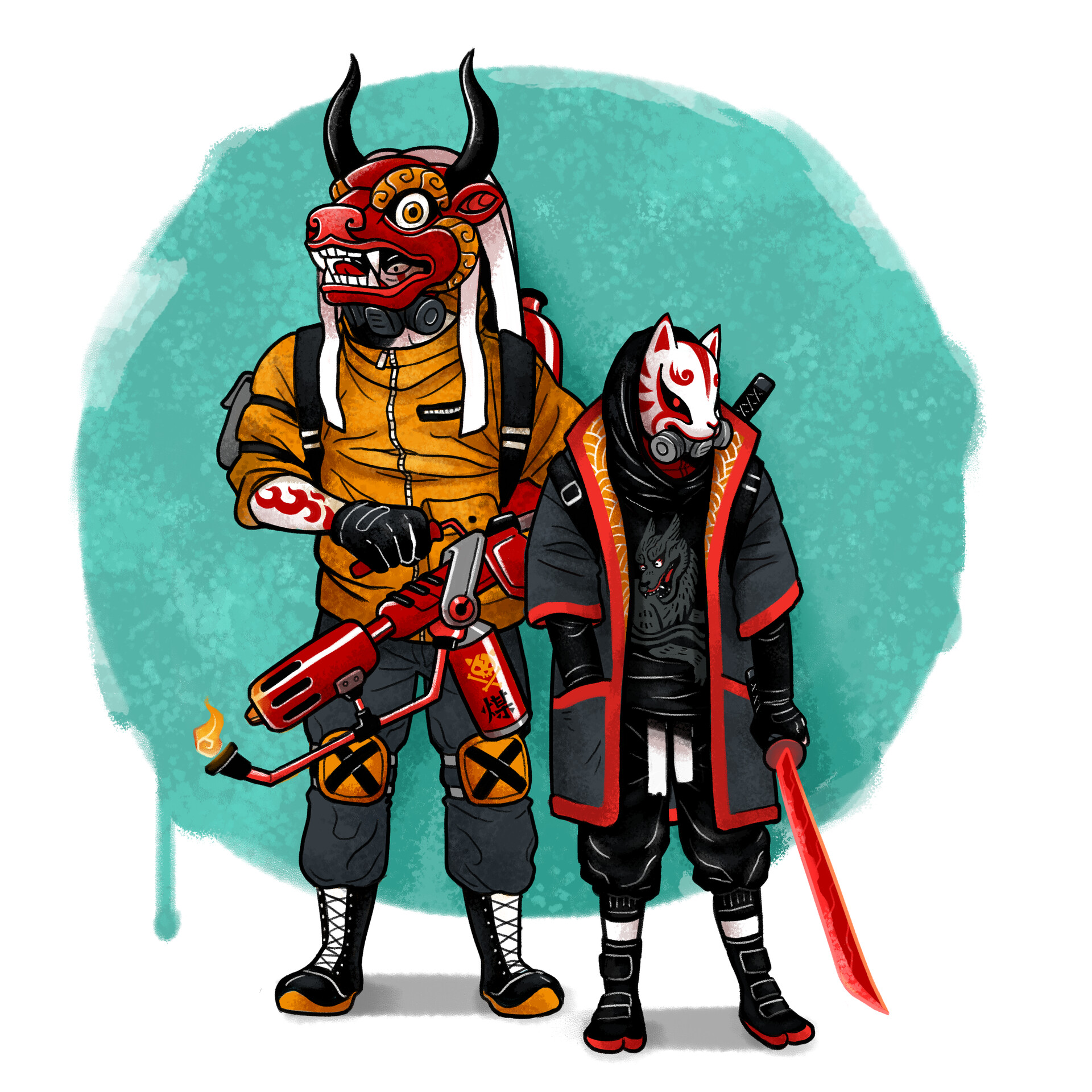 ArtStation - Fox and Dragon