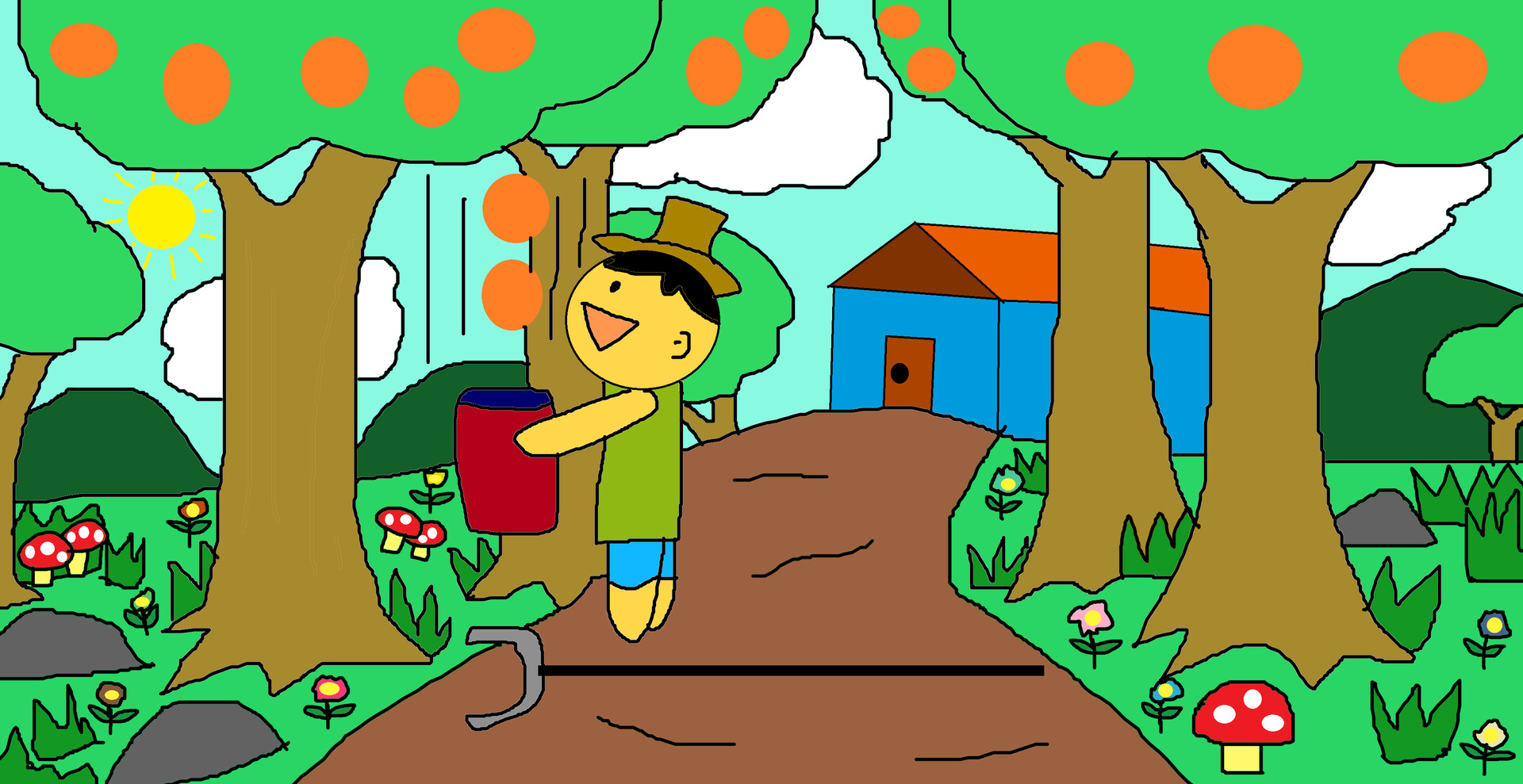 ArtStation - the orange falling from tree