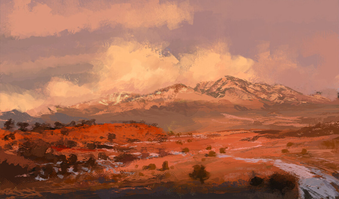 ArtStation - evening Landscape