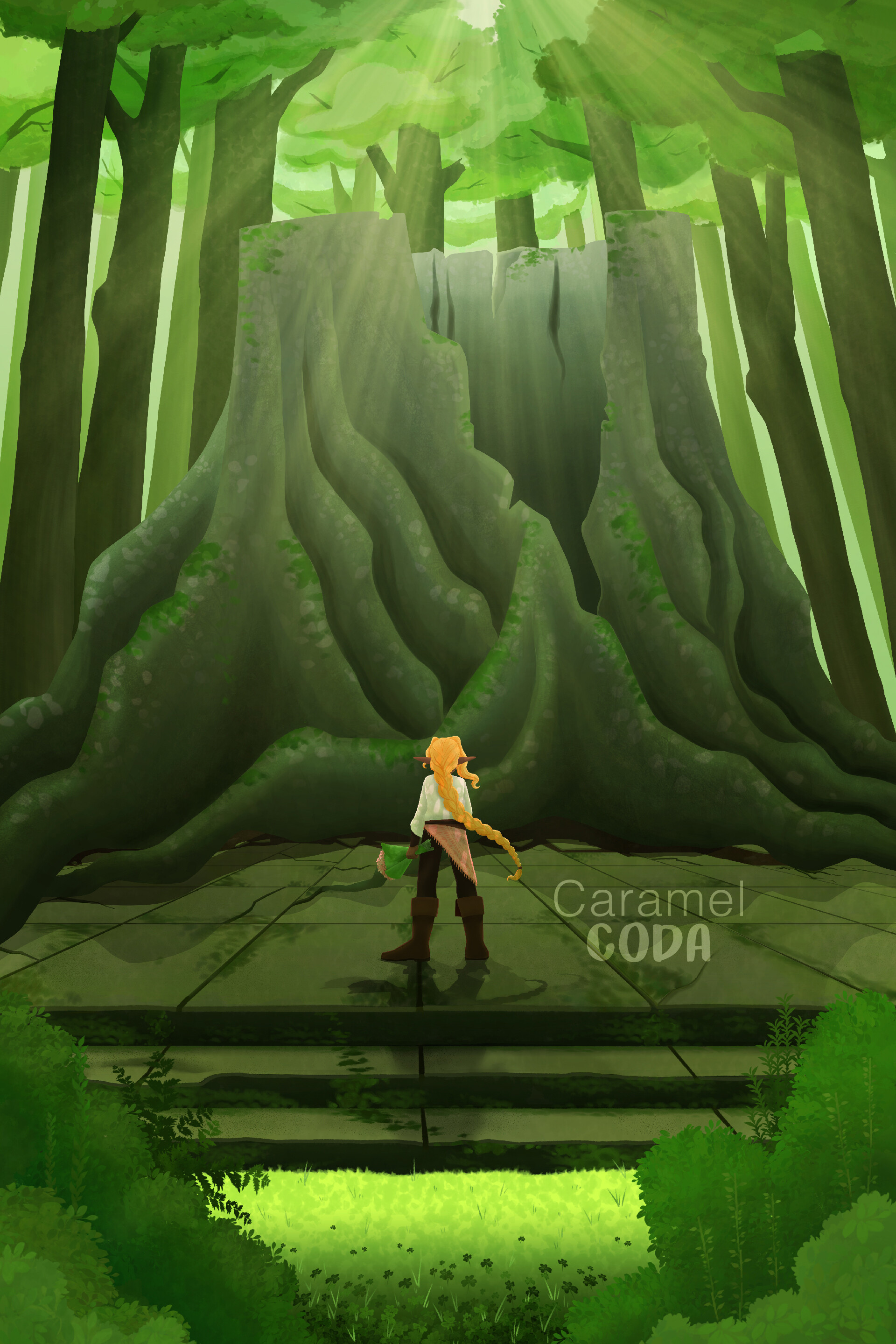 ArtStation - Ancient - Elf Forest Concept Art