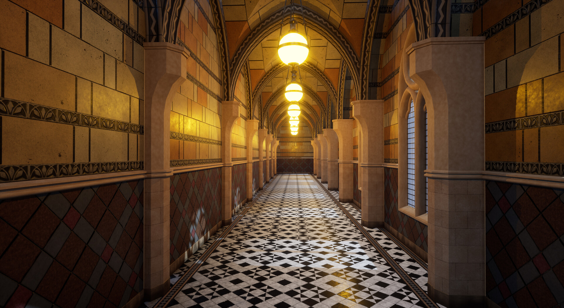 ArtStation - Church Corridor