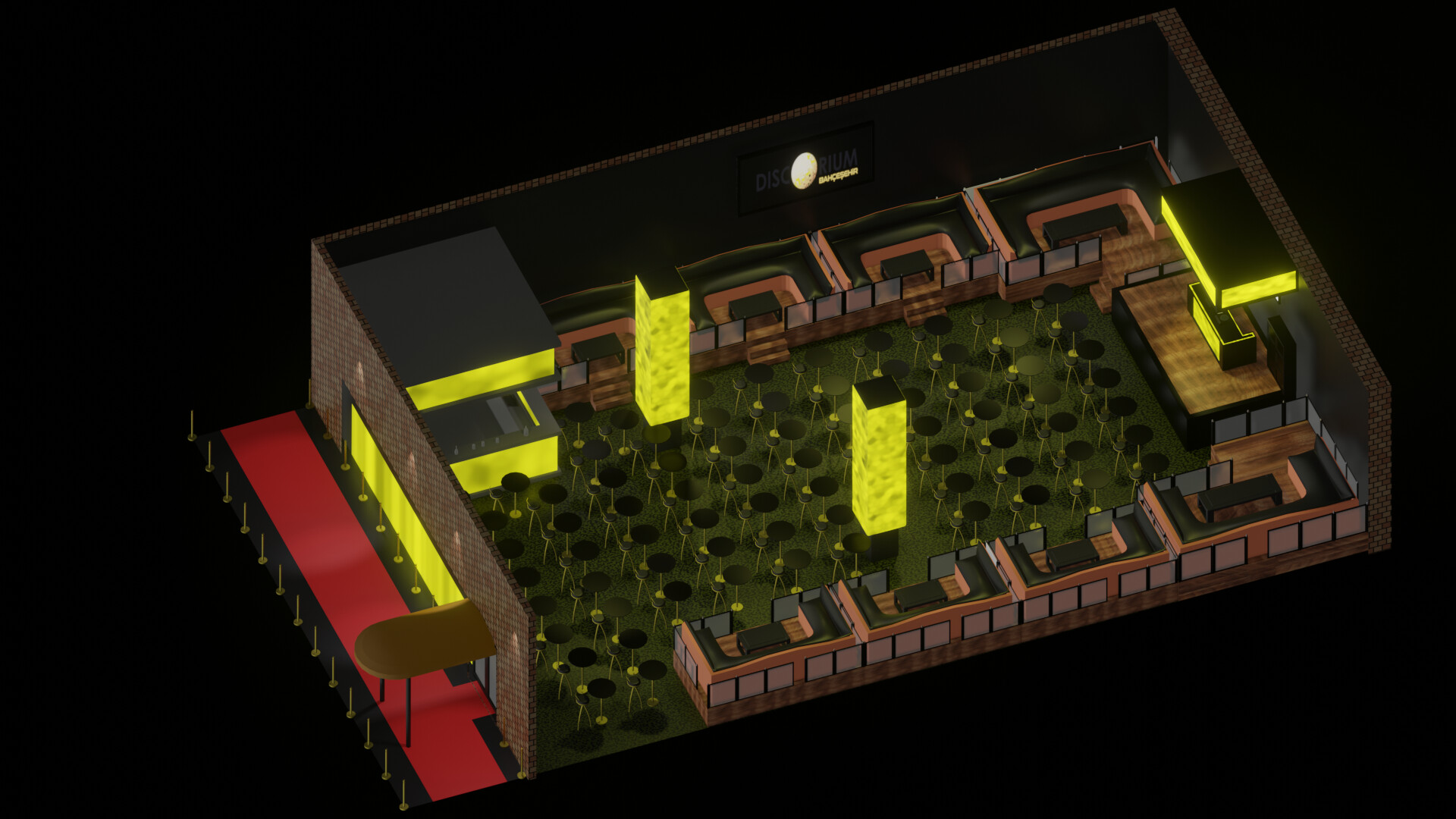 ArtStation - Low Poly Night Club