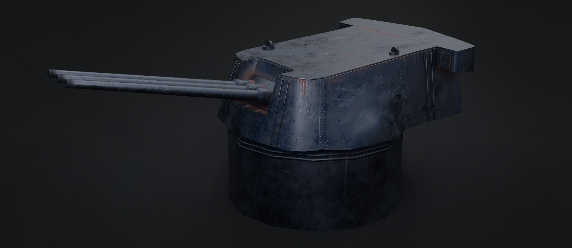 ArtStation - Soviet turret artillery installation