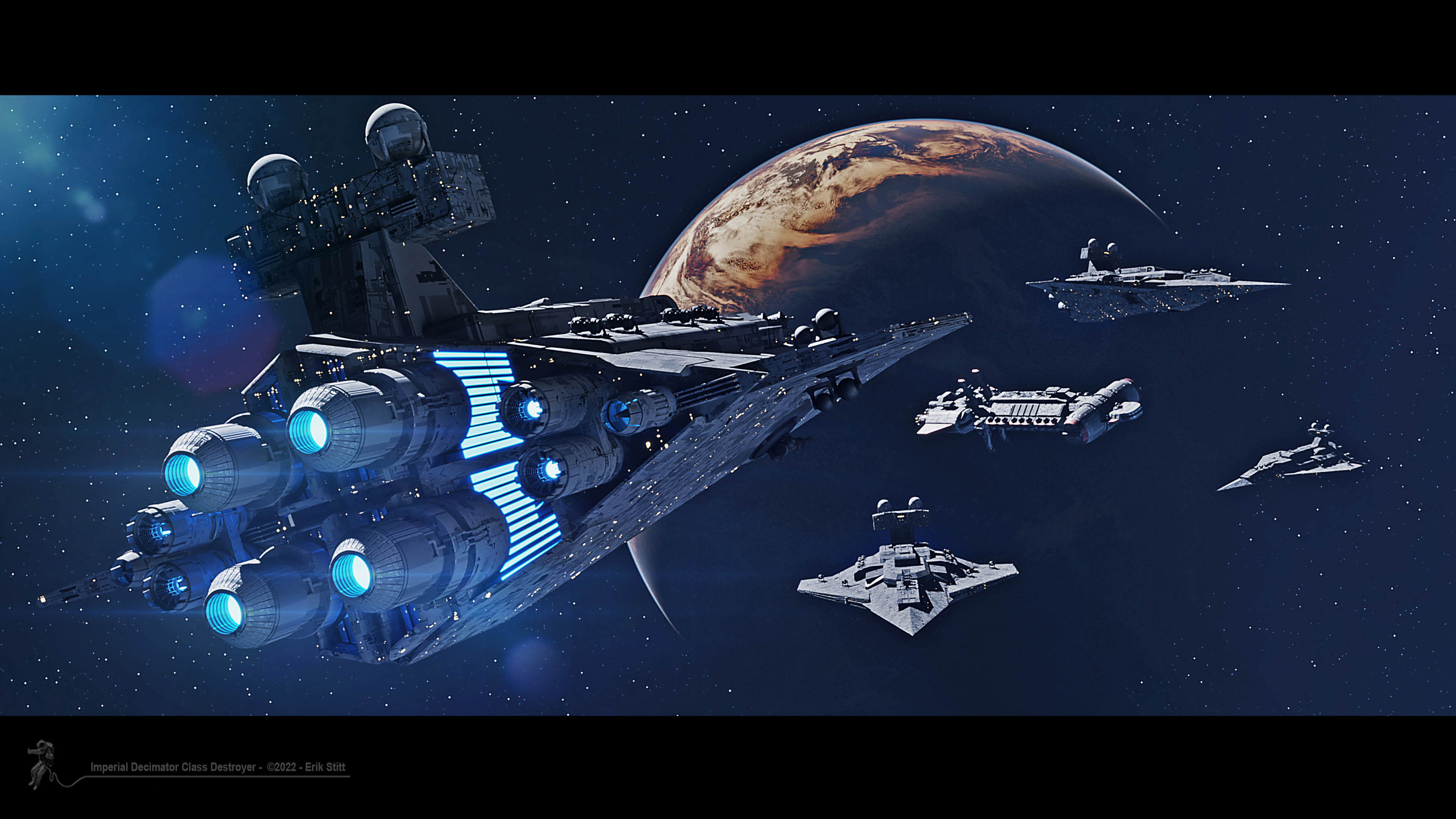 The Art Of Erik Stitt - Imperial Decimator Class Destroyer