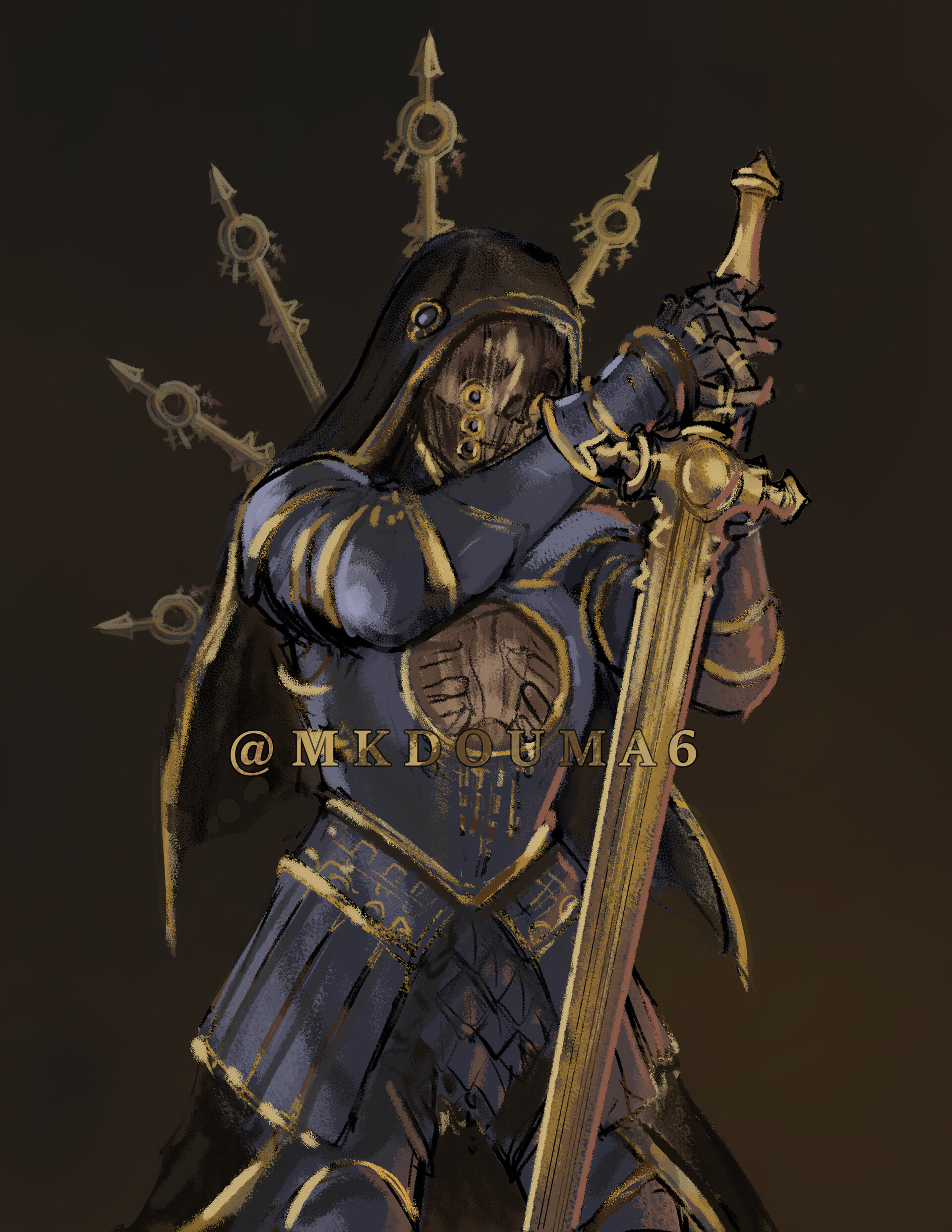 ArtStation - Mourning Knight sketch