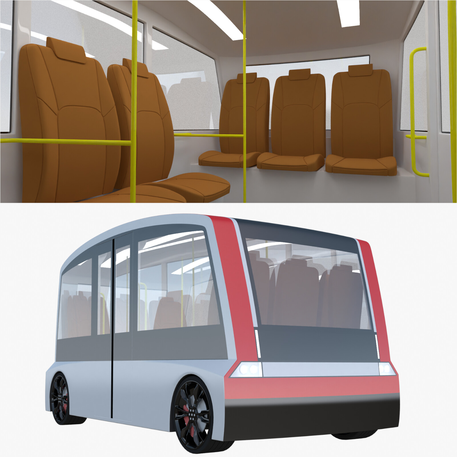 ArtStation - Autonomous minibus concept