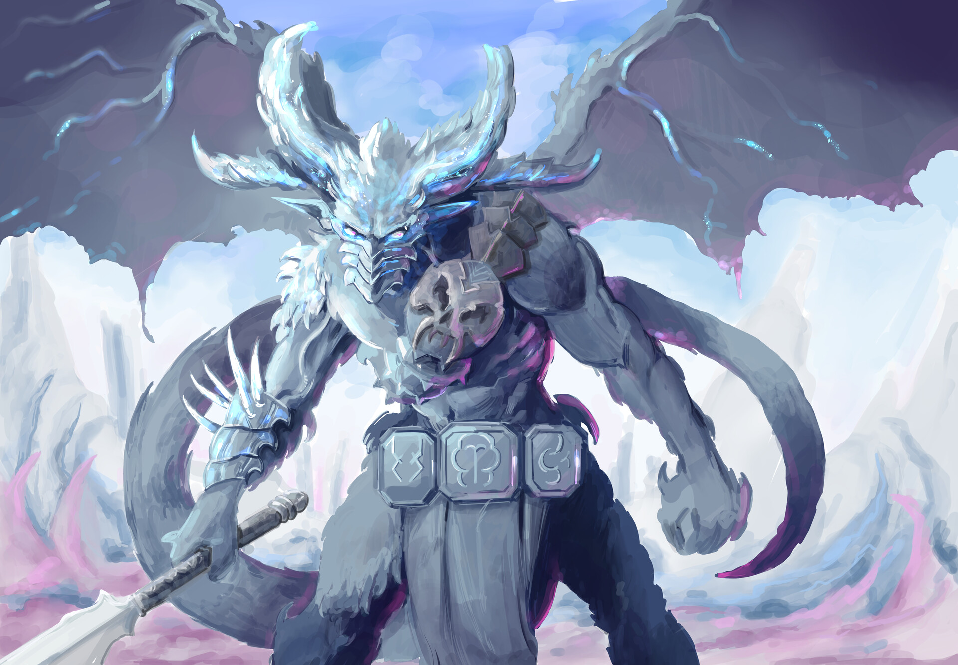 how to draw ice demons