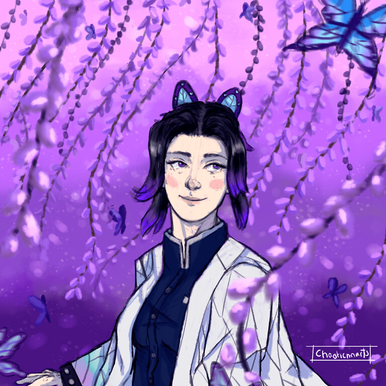 Artstation Shinobu Kocho From Kimetsu No Yaiba