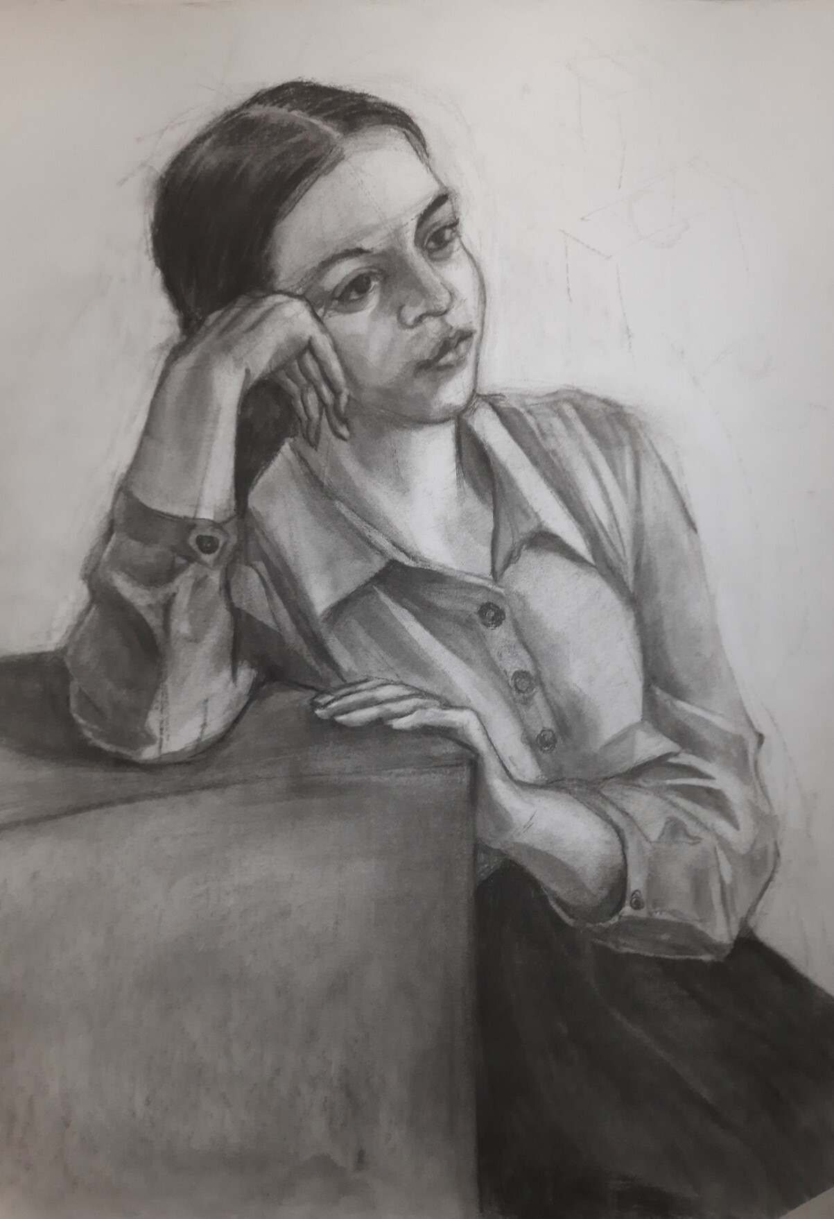 ArtStation - Girl sitting portrait