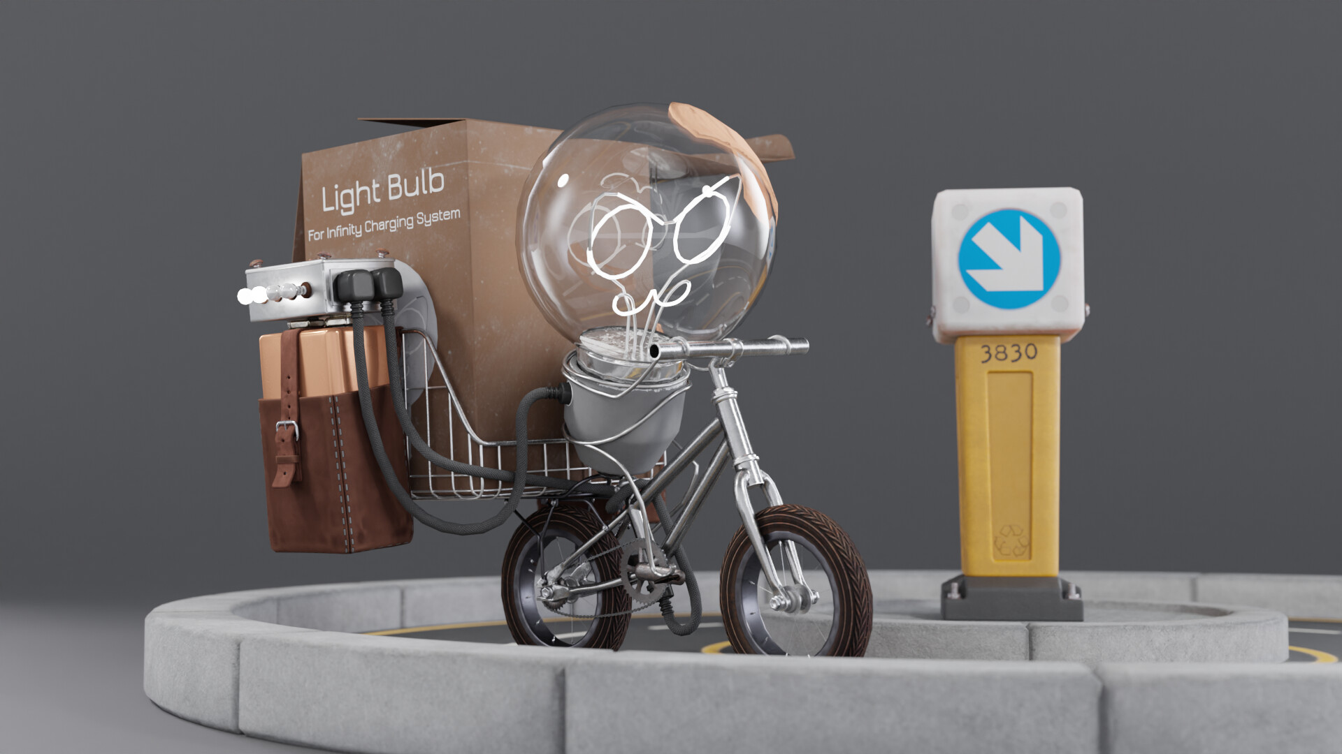 ArtStation - Infinity Charging Light Bulb