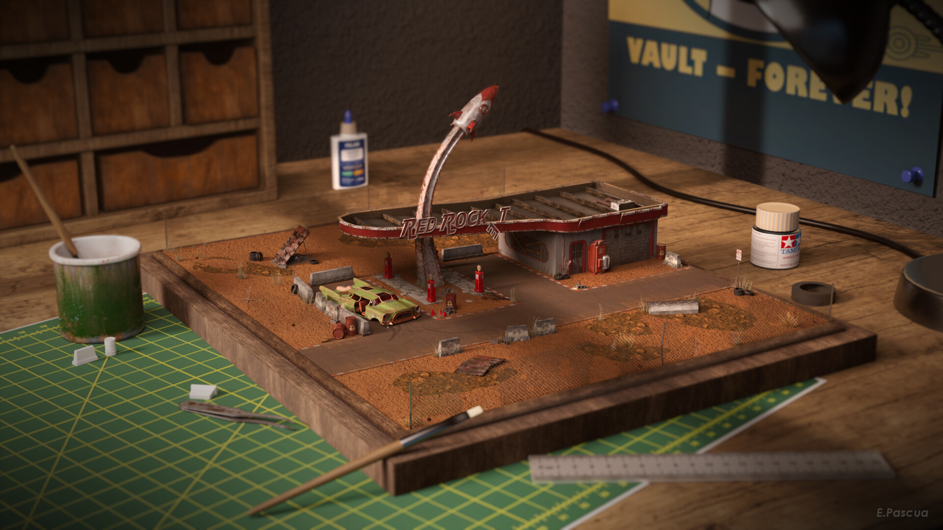 ArtStation - Fallout - Red Rocket: Minitaure set