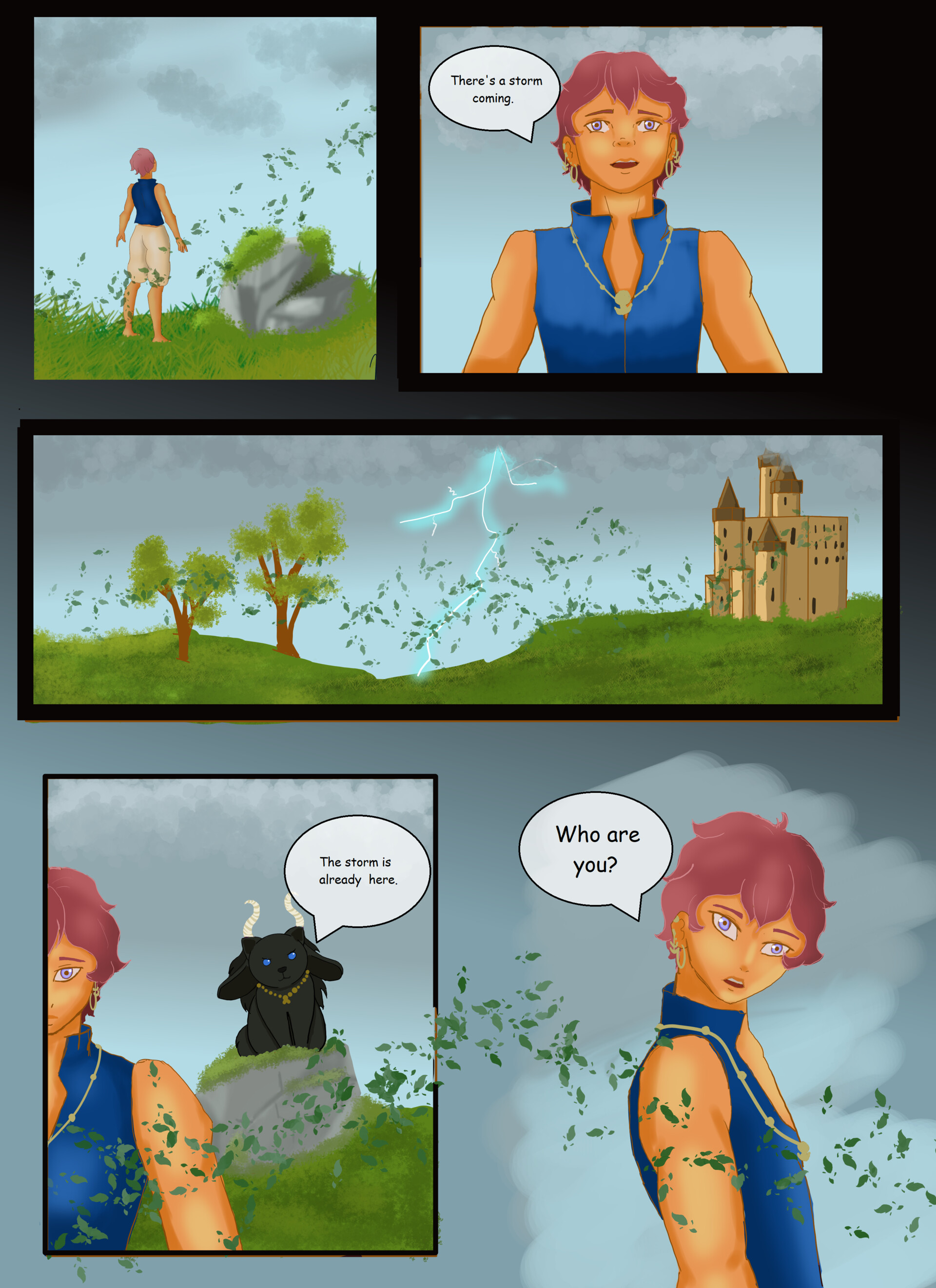 ArtStation - Orion meets a creature in a storm