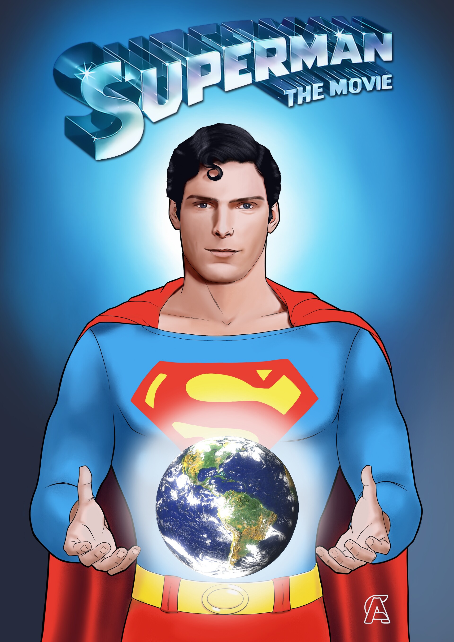 ArtStation - Illustration dedicated to Superman by Christopher Reeve