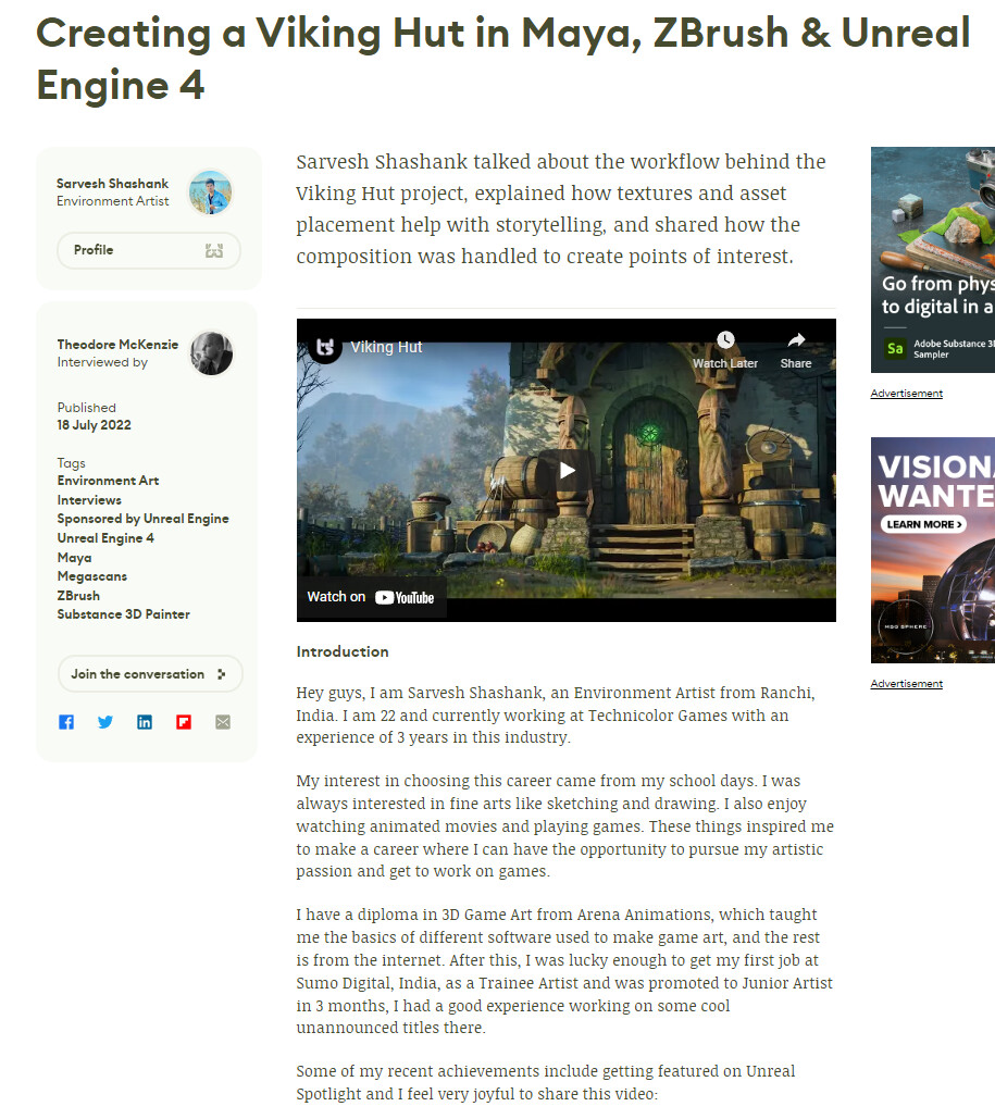 Sarvesh Shashank Shrivastava - 80 Level - Creating a Viking Hut in Maya ...