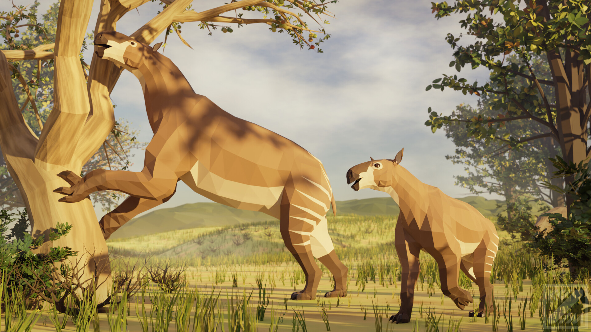 Adam Midzuk - Low poly Paleoart set May-June 2022