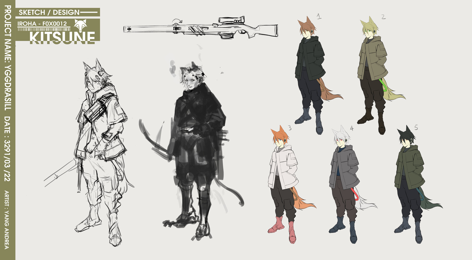 YANG ANDREA - KUMO - KIYOSHI TSUNEMI - CHARACTER DESIGN