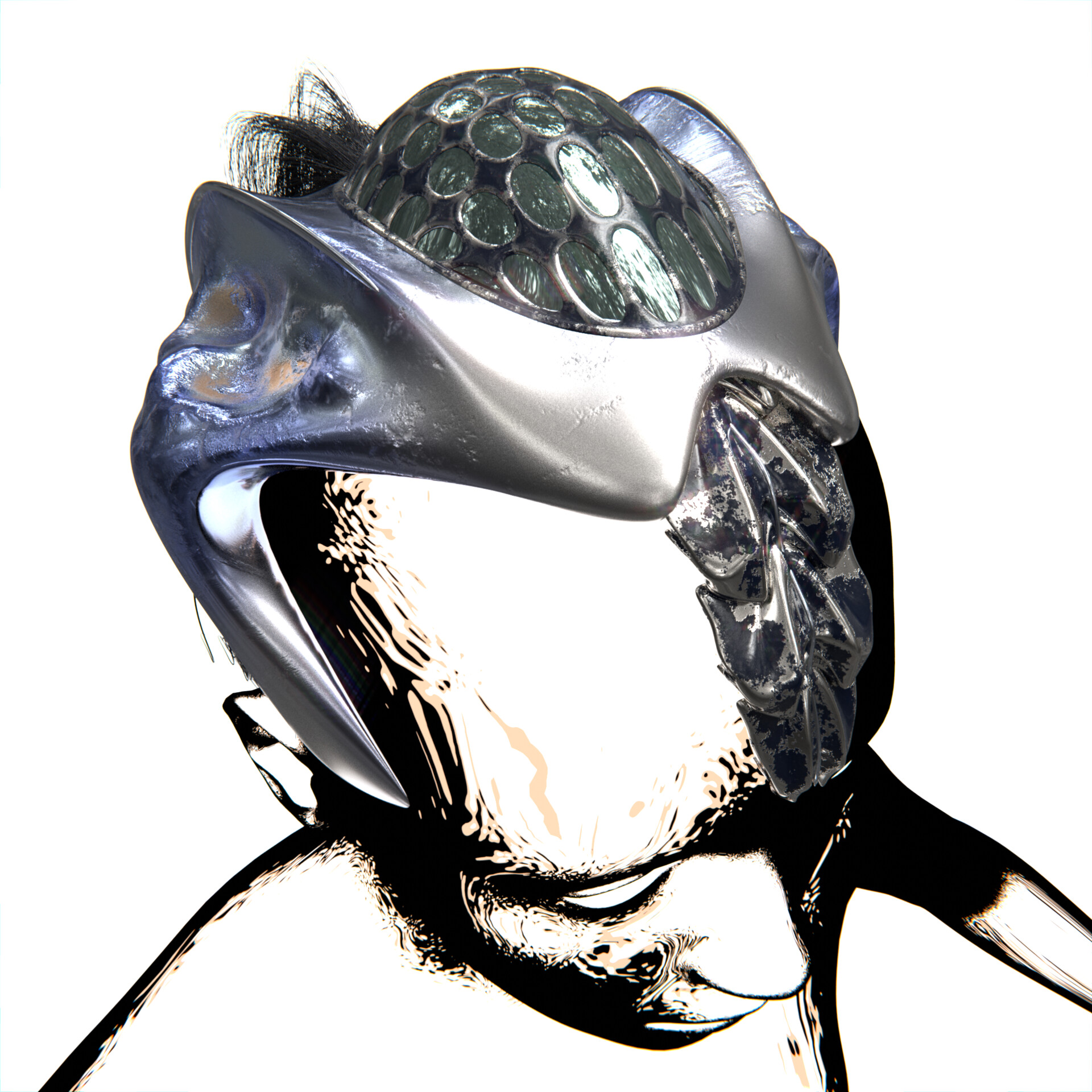 ArtStation - Skinned Metallic Headgear