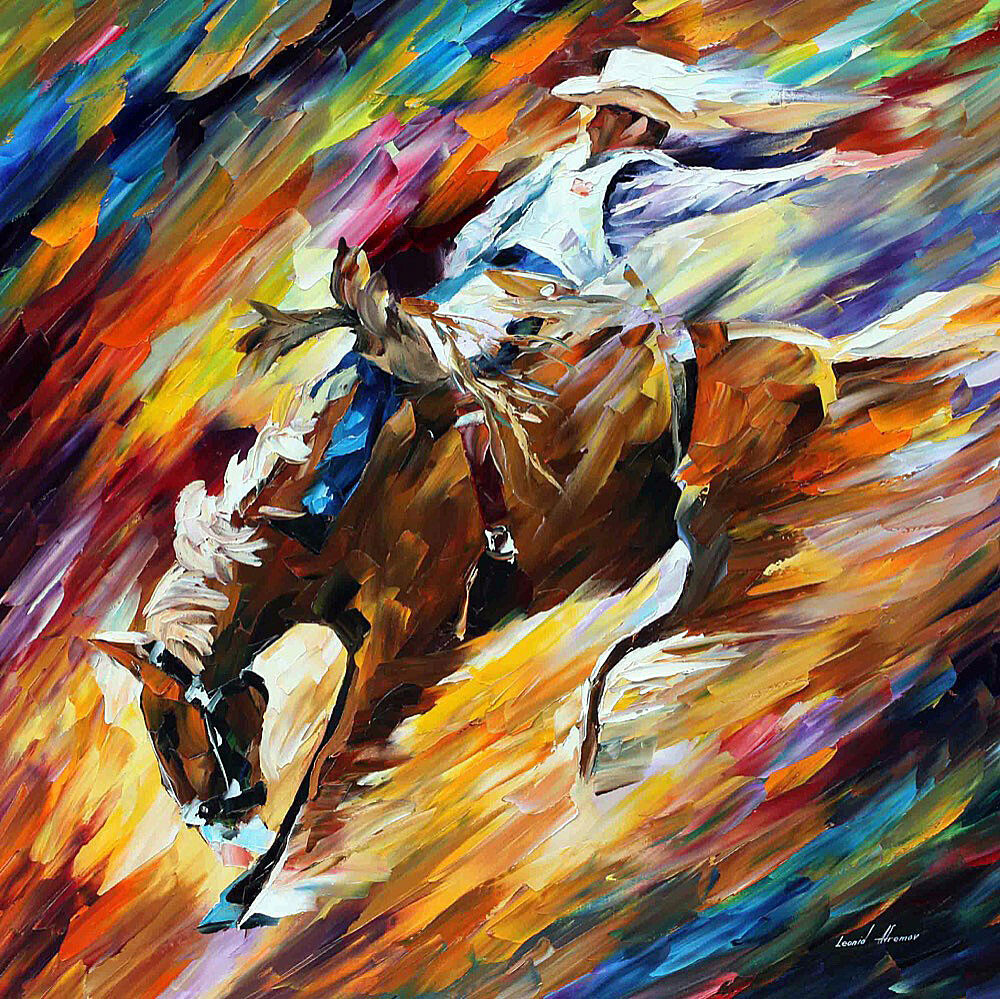ArtStation - RODEO - DANGEROUS GAMES — PALETTE KNIFE Oil Painting On ...