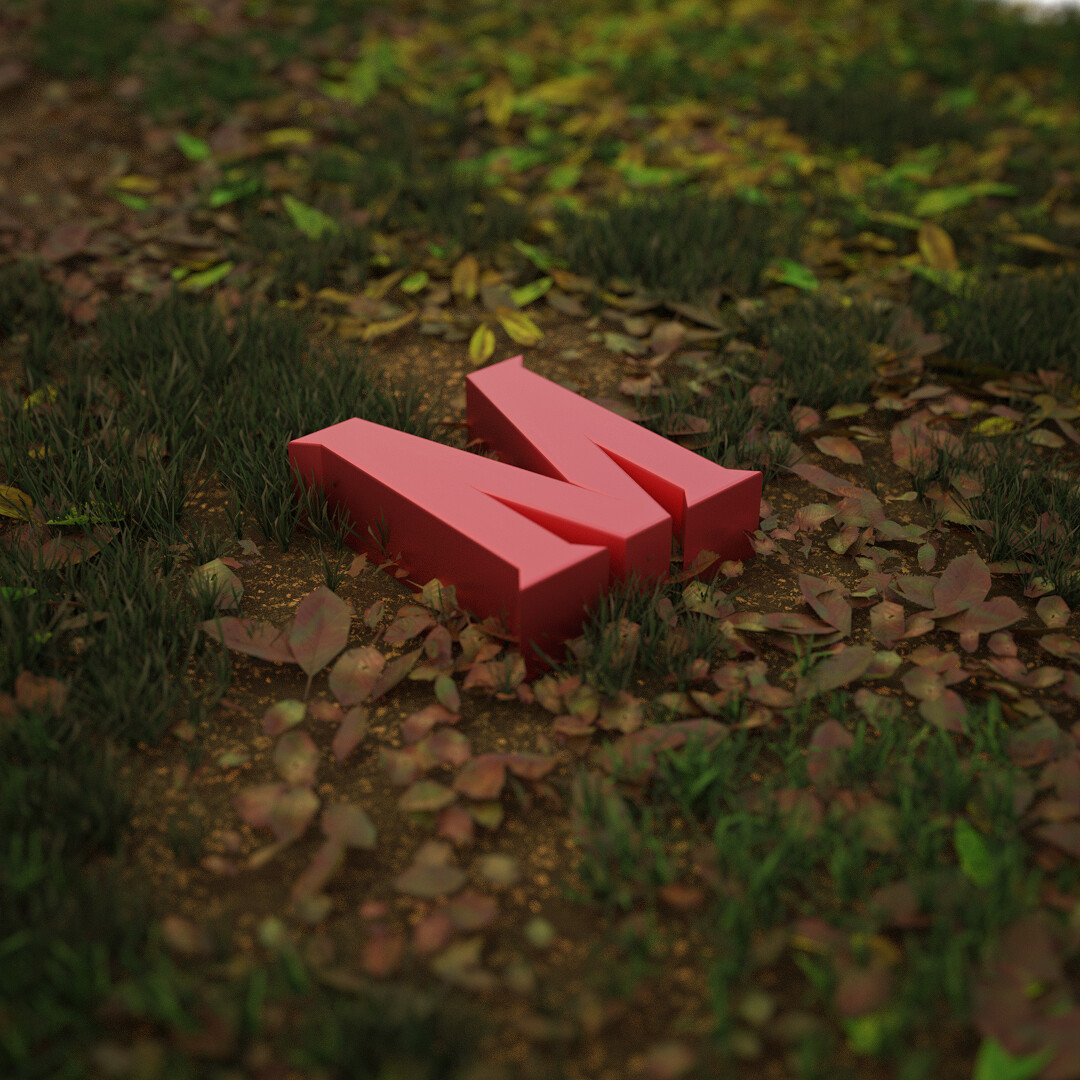 ArtStation - Abstract text 3d art