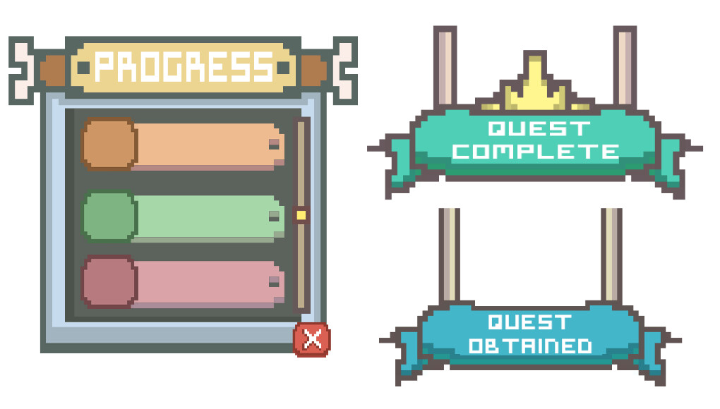 ArtStation - User Interface - Pixel Art 2