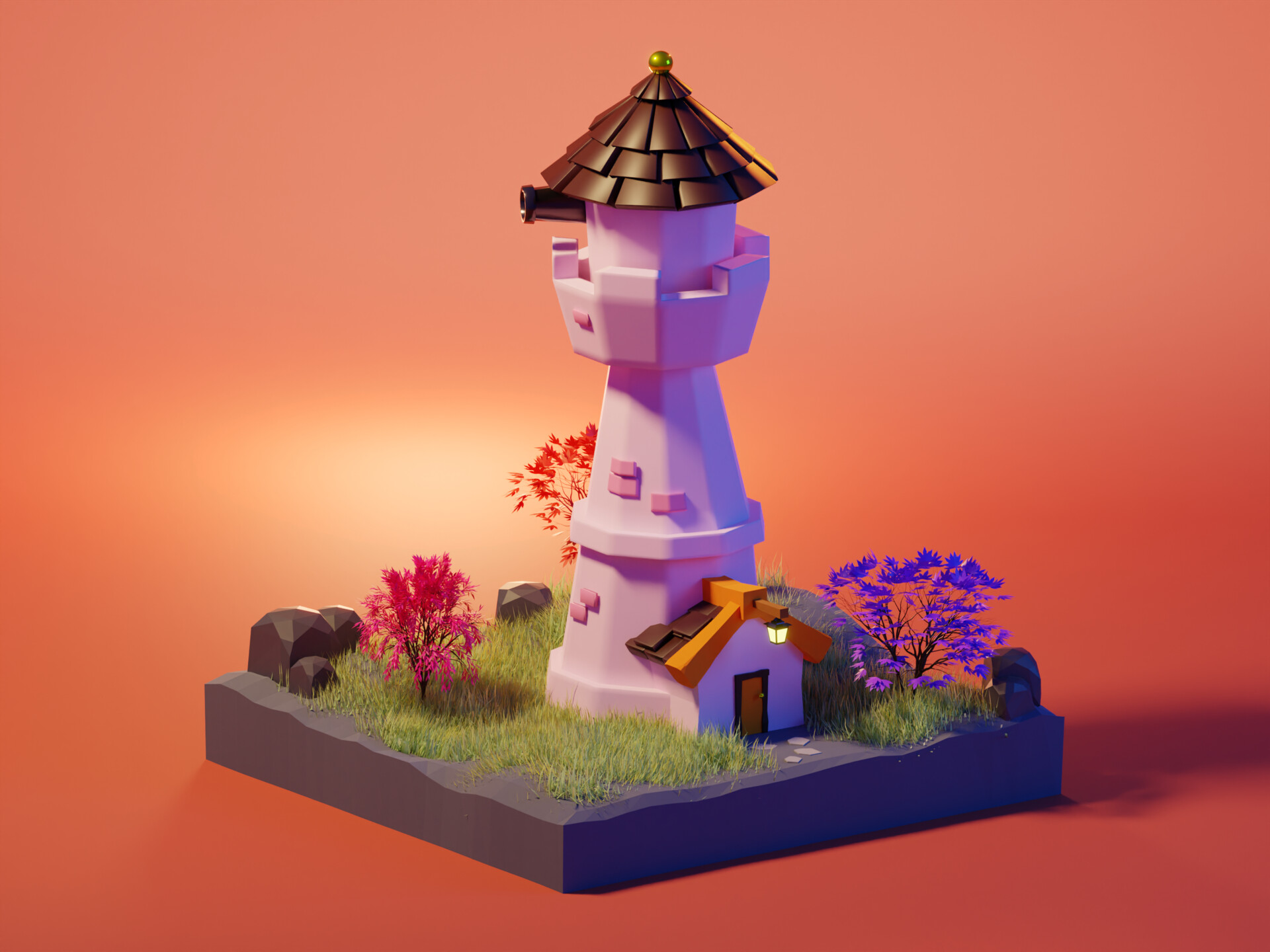 ArtStation - Low poly Tower