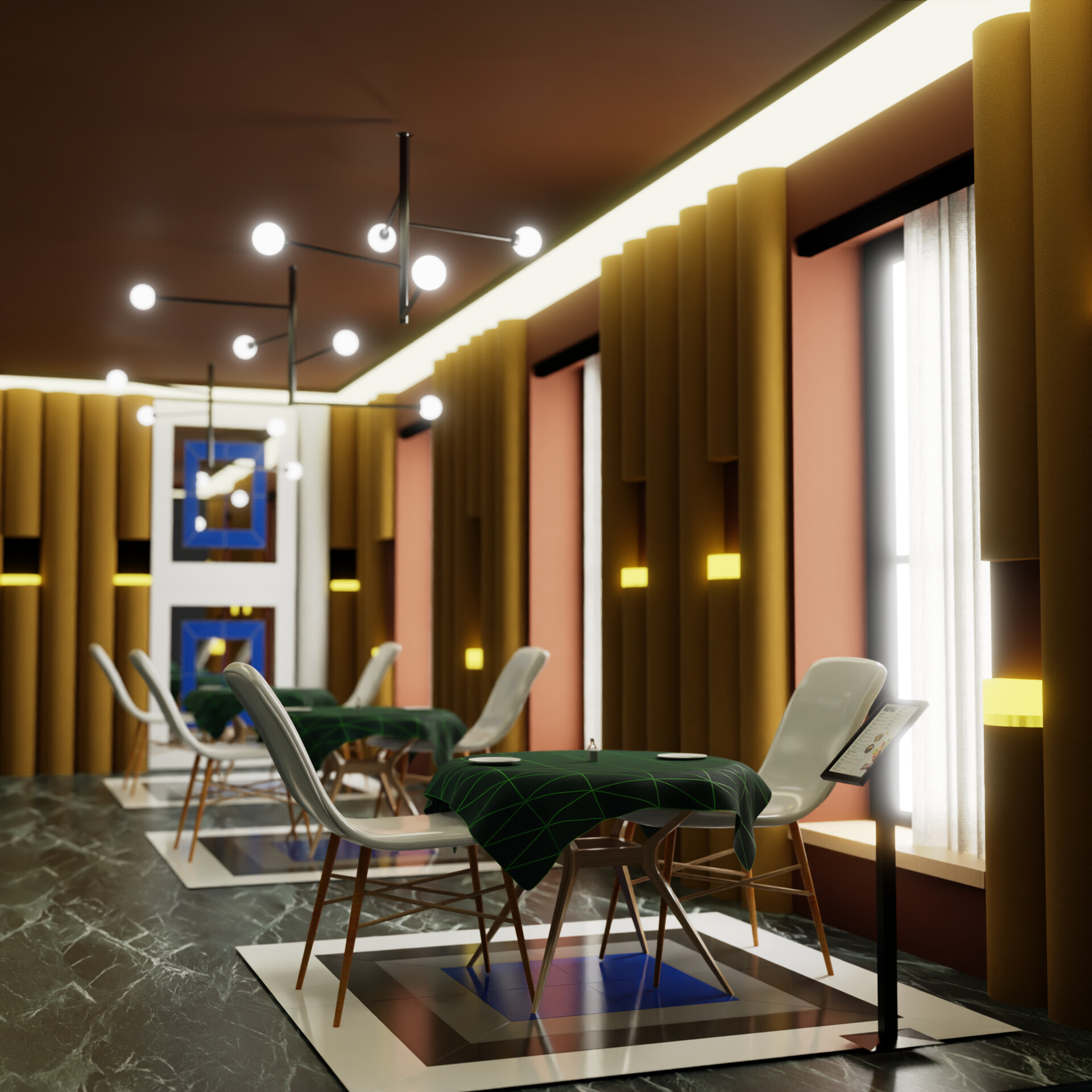 ArtStation - 3D Realistic Restaurant