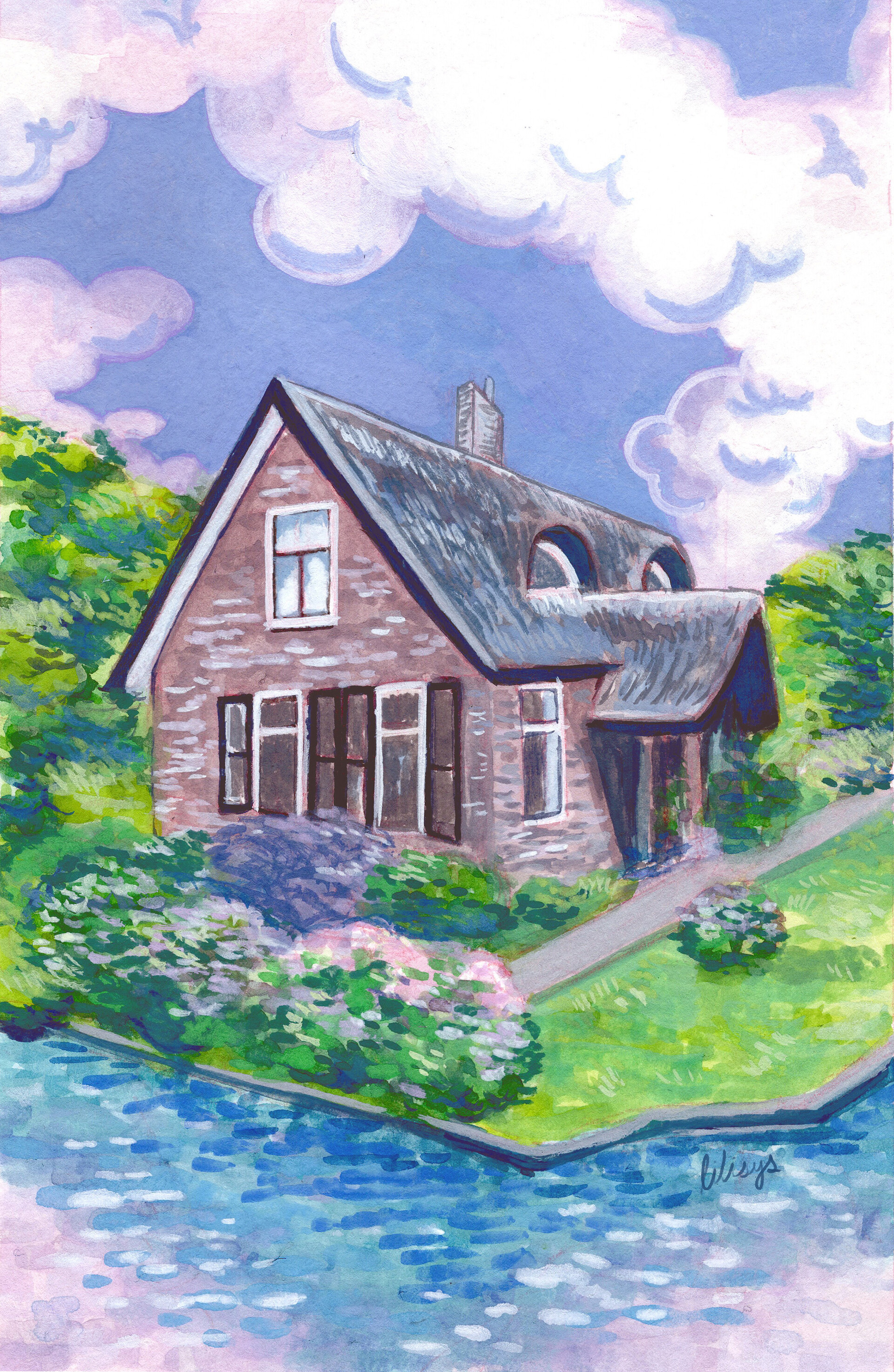 Fairytale Cottage Drawing