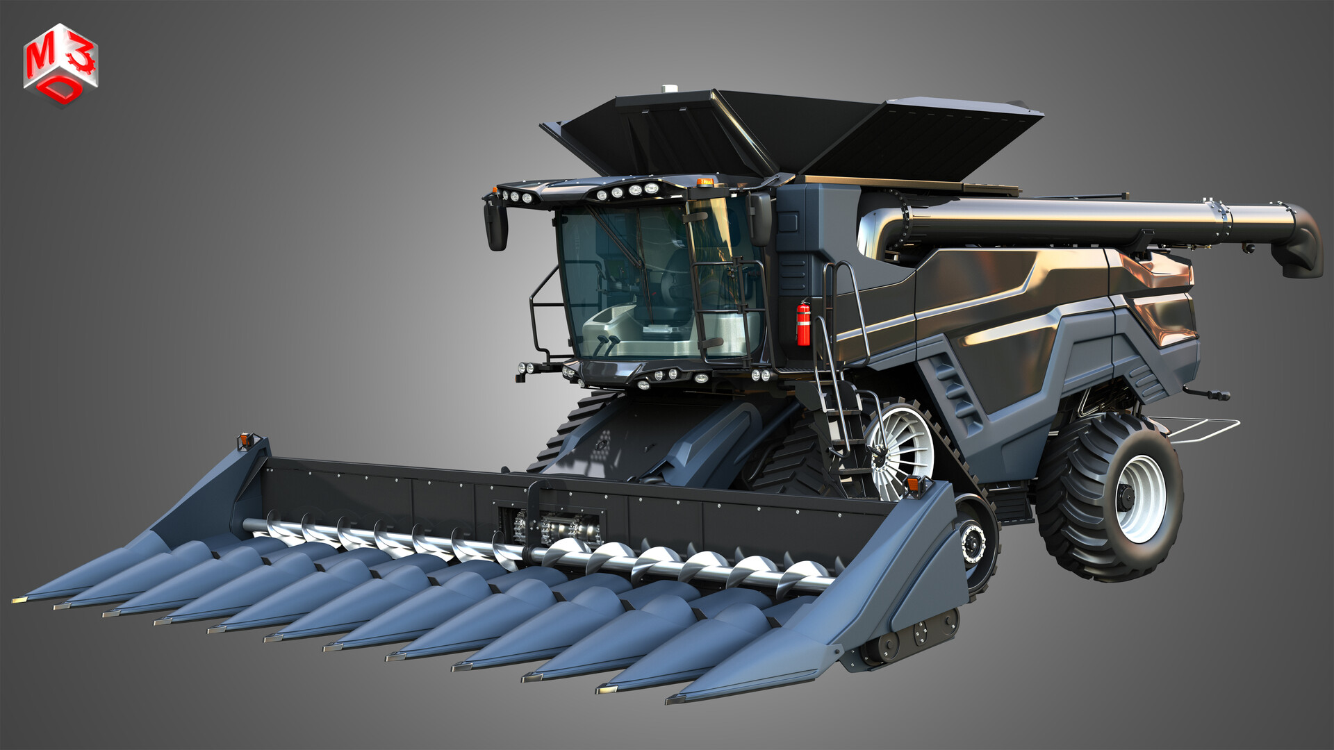 Markos 3d - FENDT IDEAL with Corn Harvester Head