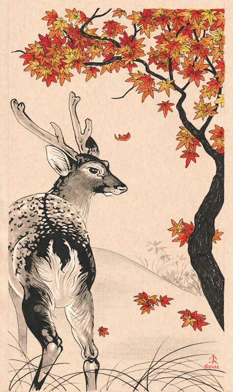 ArtStation - October Hanafuda Card