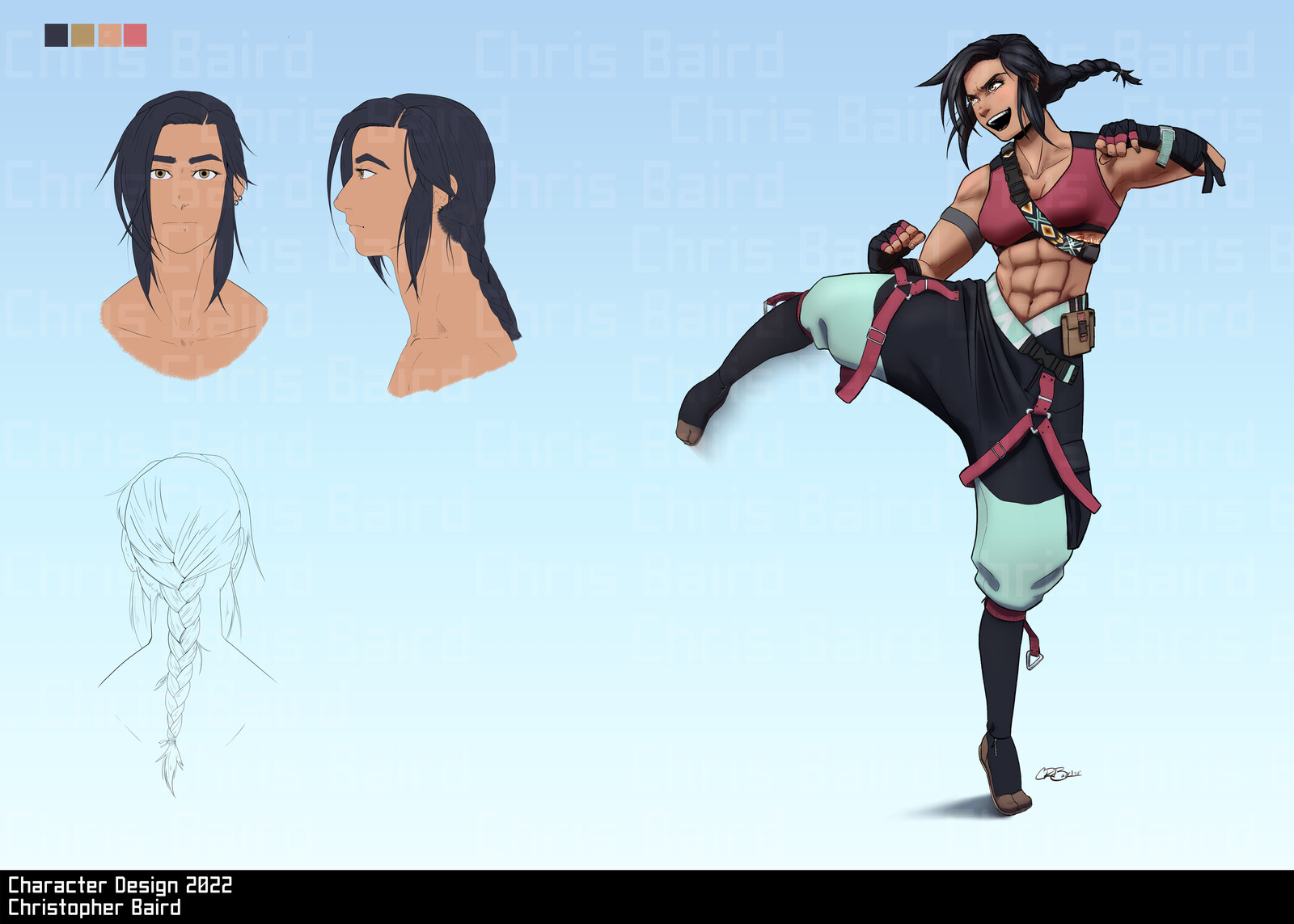 Chris Baird - Character Design Scifi Fighter 2022