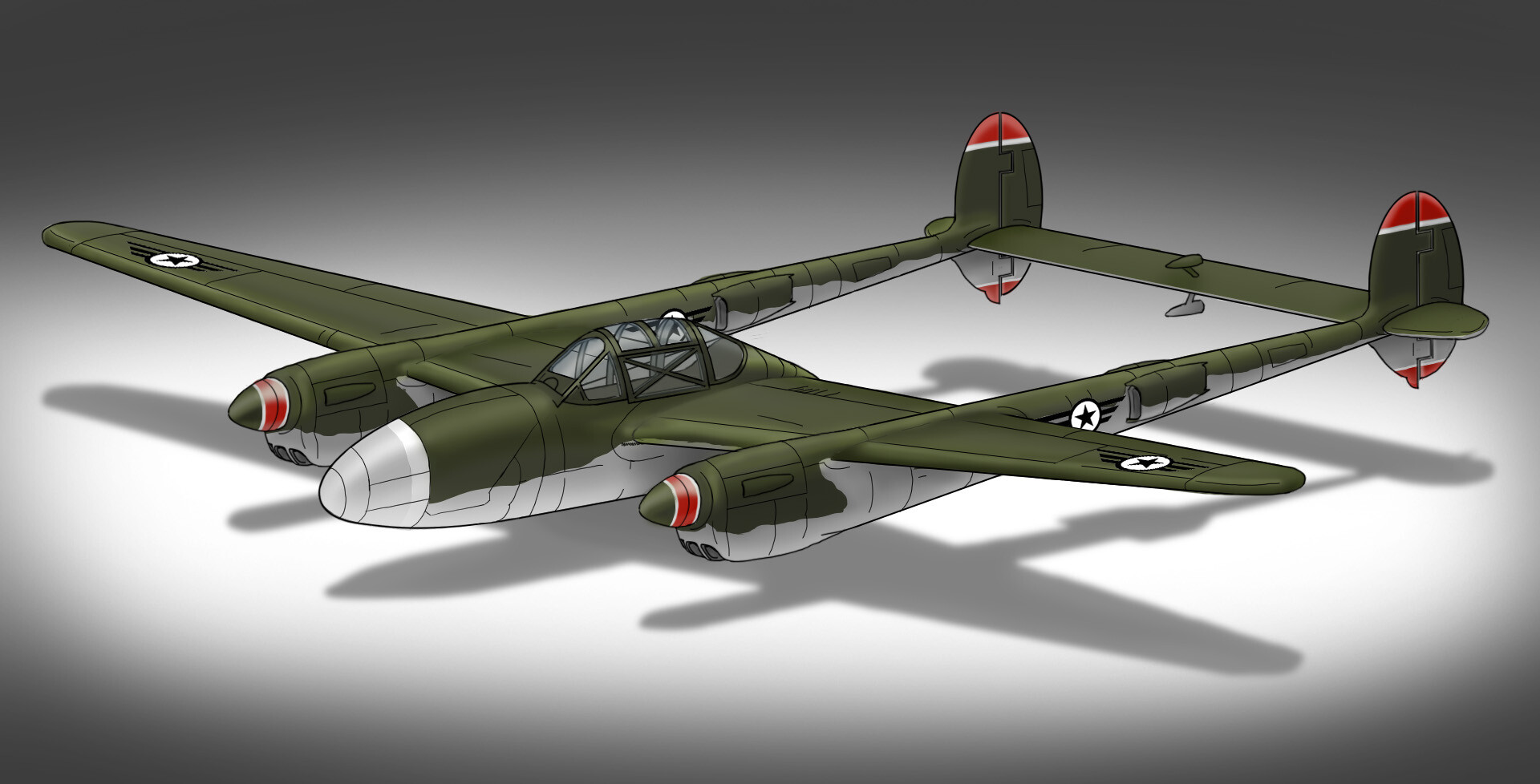 ArtStation - P-38 Lightning Plane