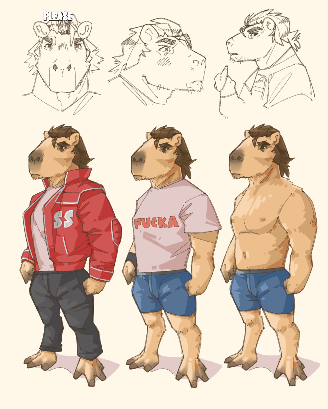 ArtStation - Capybara Anthro Character Design